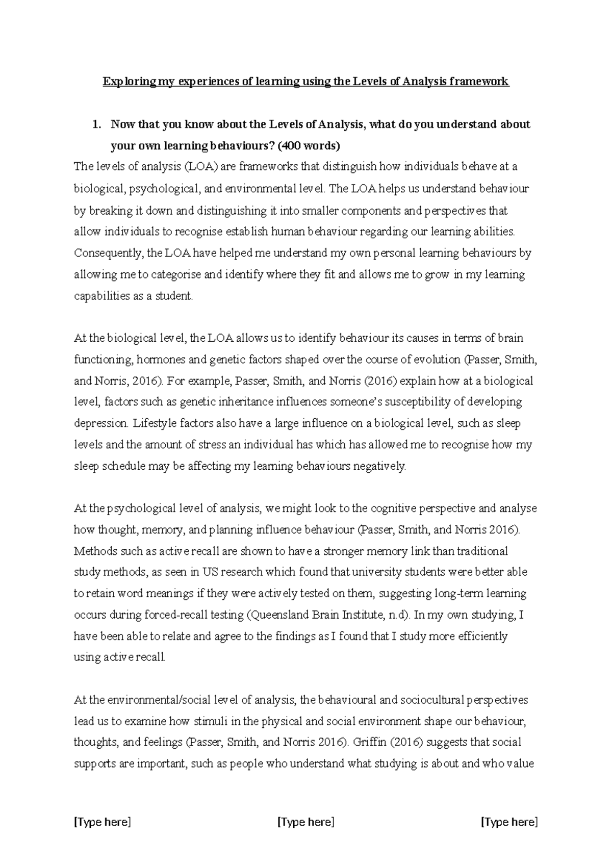 The Individual In Society - Reflection Assesment 1 - Exploring my ...