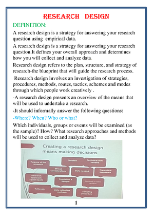 Research Design NEW - RESEARCH DESIGN DEFINITION: A research design is ...