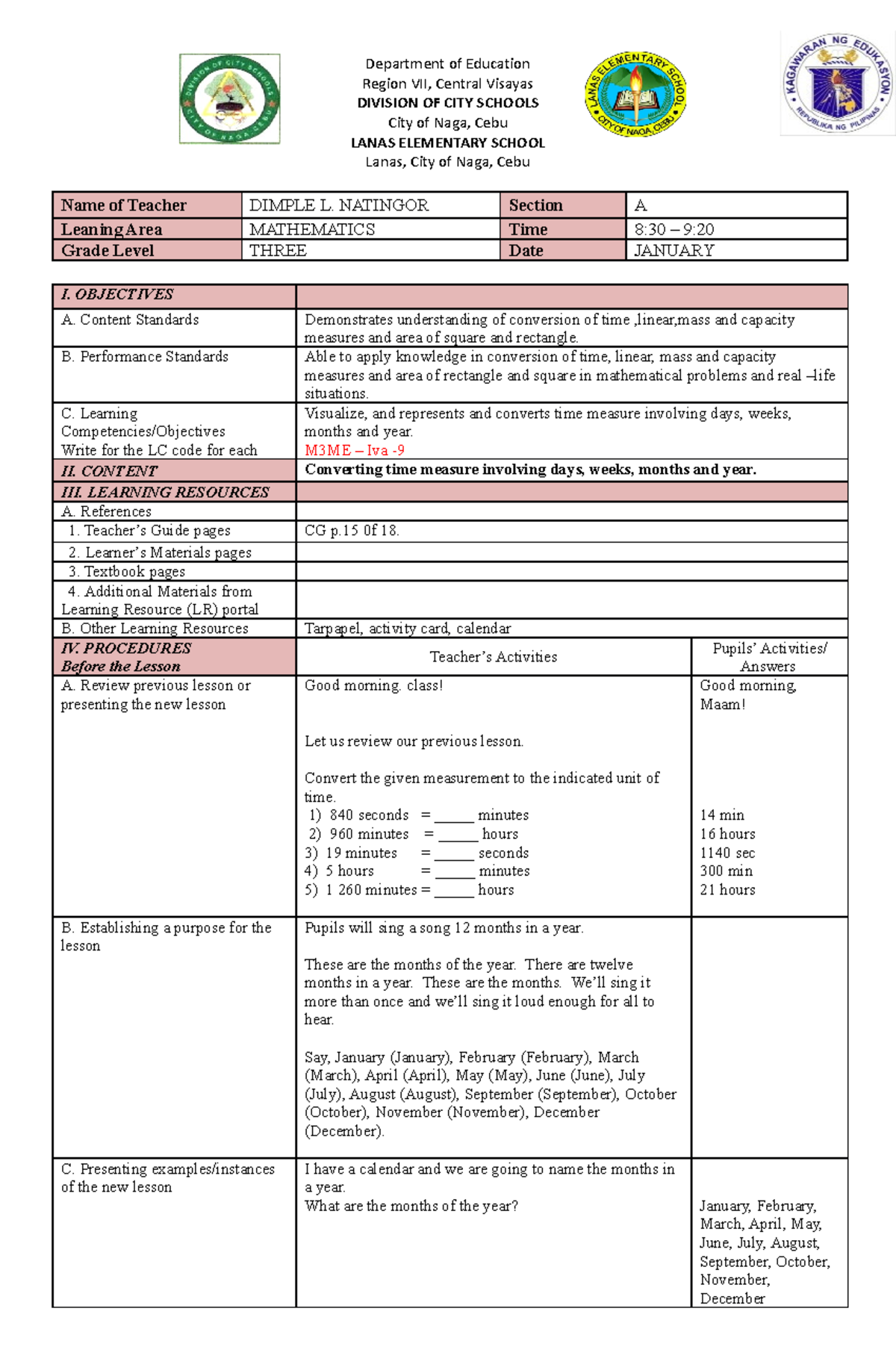 COT DLP MATH 3 - For editing - Department of Education Region VII ...
