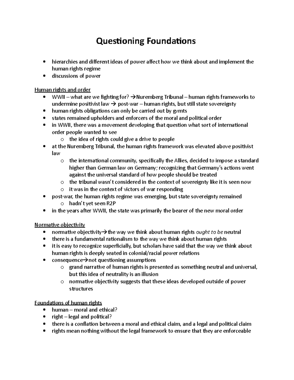 Questioning Foundations - Studocu