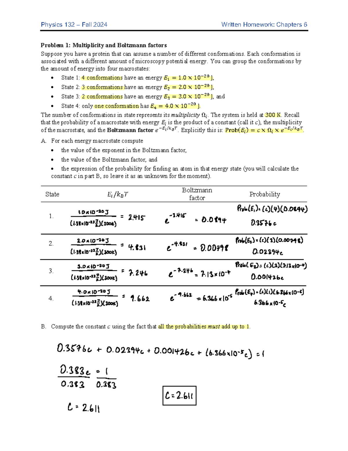 Ch 6 - Written Problems - Fa24 - Physics 132 – Fall 2024 Written ...