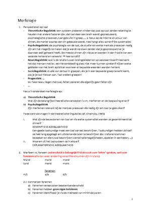 Duiding Morfologie - Foneem vs Morfeem Een foneem is te identificeren ...