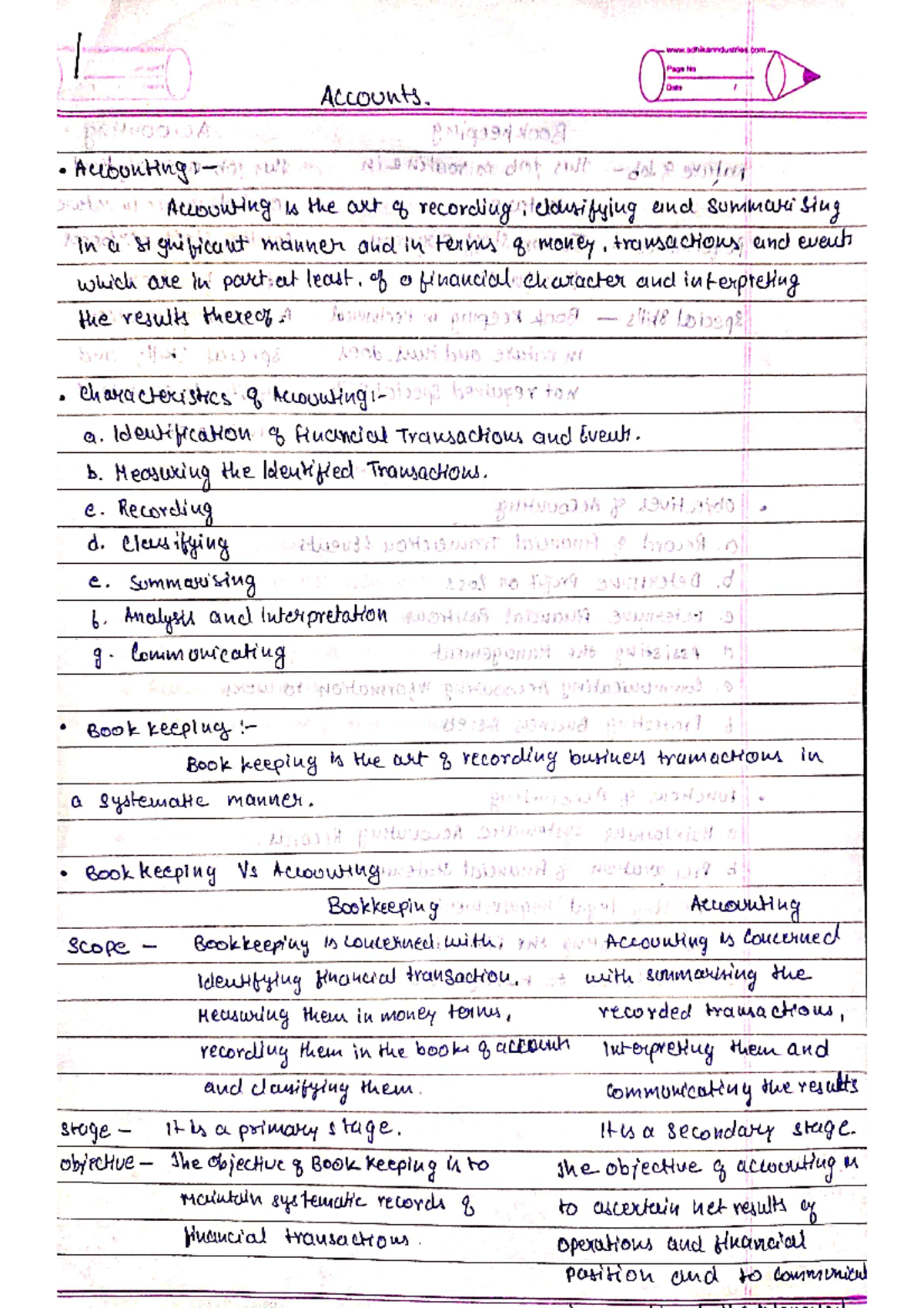 Accounts Mid Term - NOTES - Finance and Accounting - Studocu