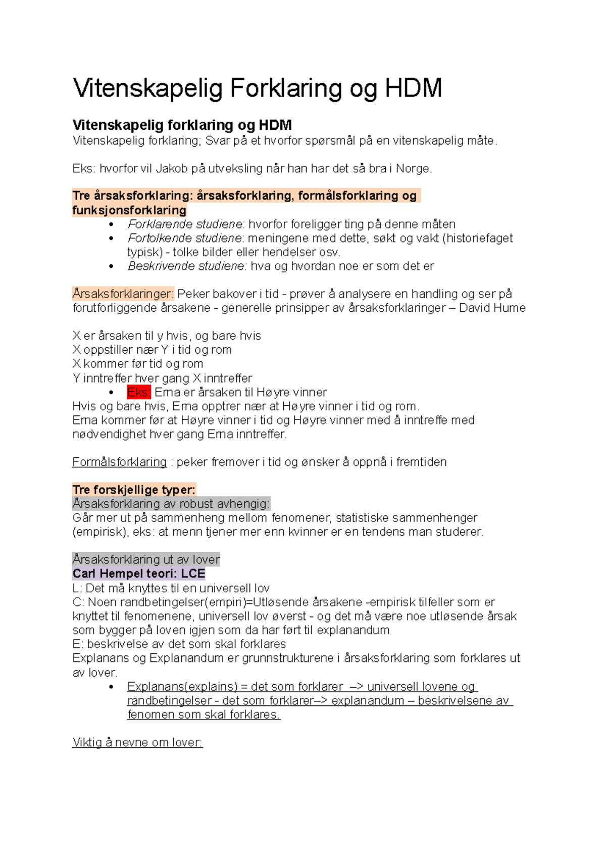 Vitenskapelig forklaring og HDM - Vitenskapelig Forklaring og HDM ...