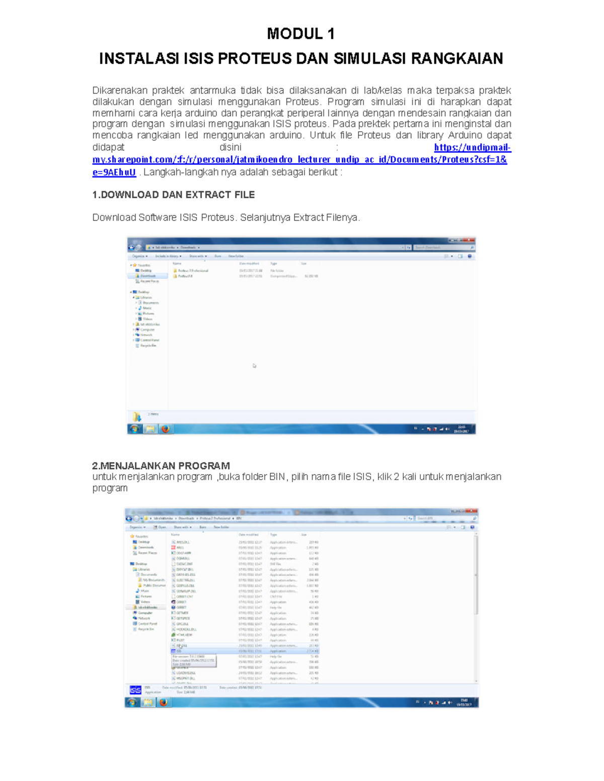 Modul 1 - Praktikum - MODUL 1 INSTALASI ISIS PROTEUS DAN SIMULASI RANGKAIAN Dikarenakan praktek ...