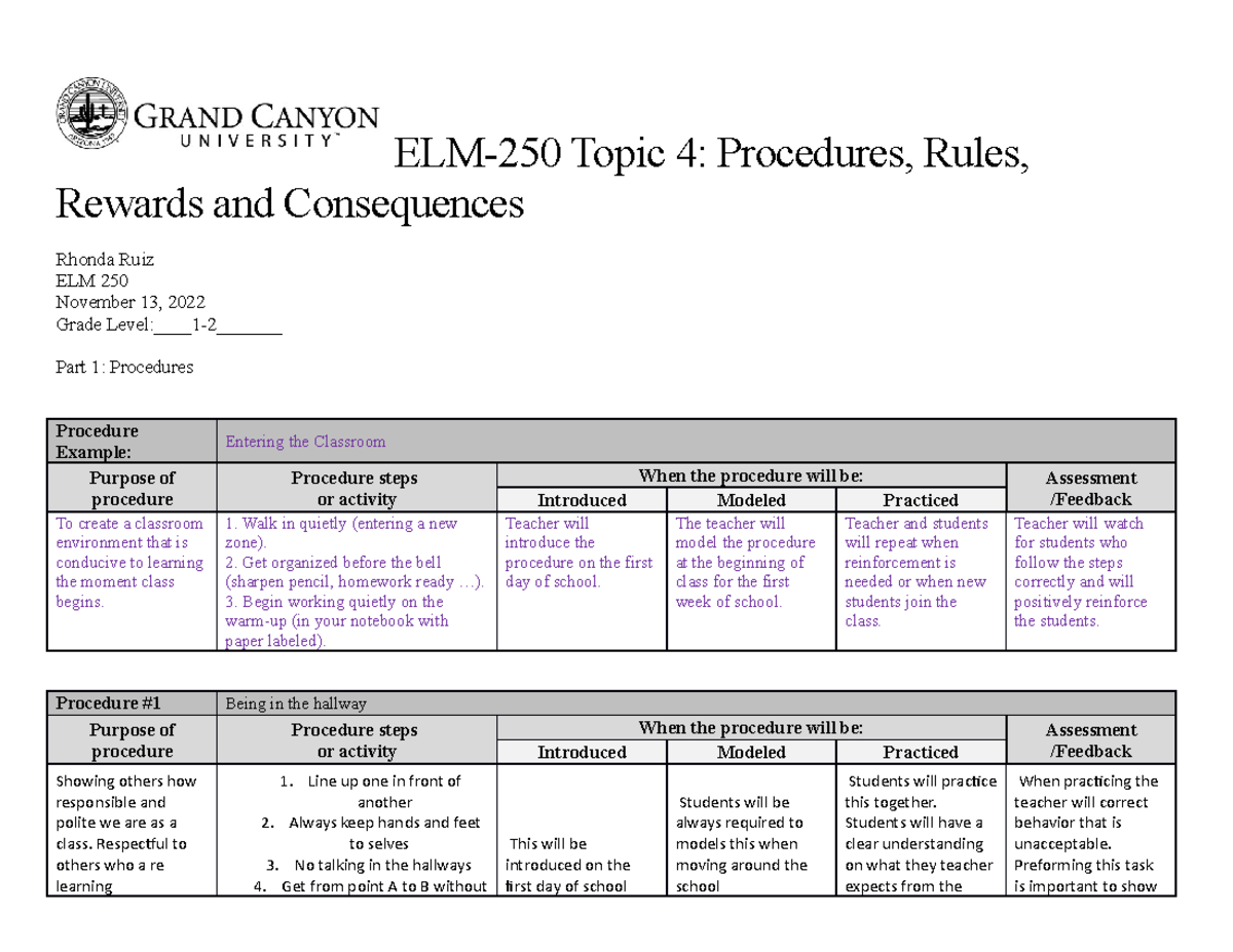 ELM-250 T4 Procedures Template DONE - ELM-250 Topic 4: Procedures ...