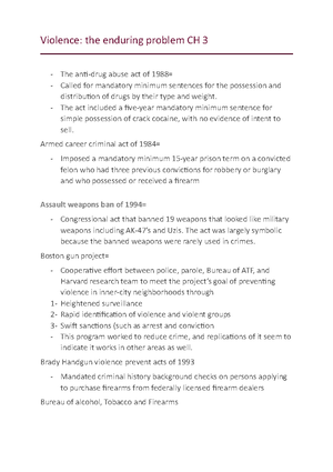 Understanding Violence - Understanding Violence Violence has been ...