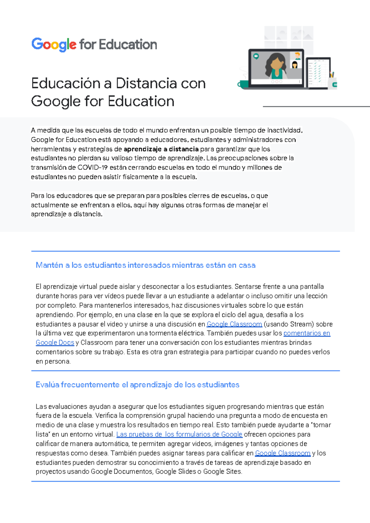Spversion distancelearningwithgoogleforeducation - A medida que las ...