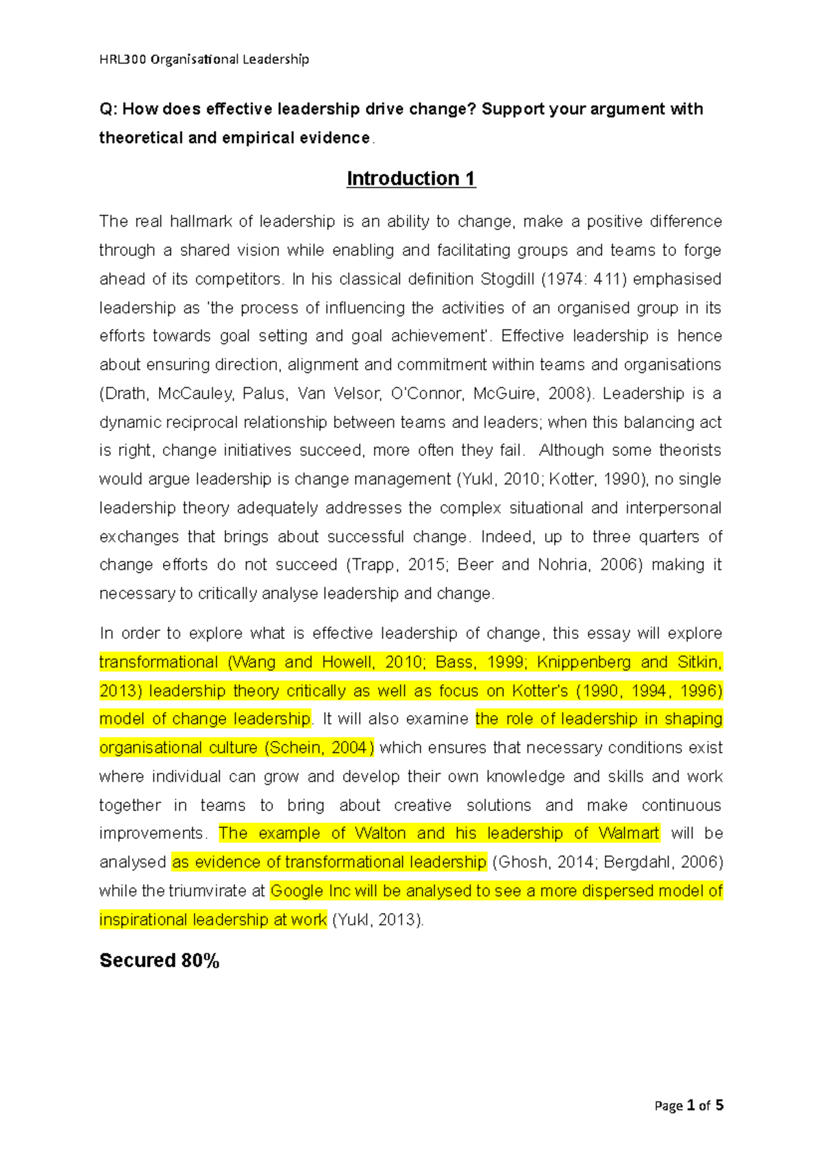 Examples of good and bad introduction - Q: How does effective ...