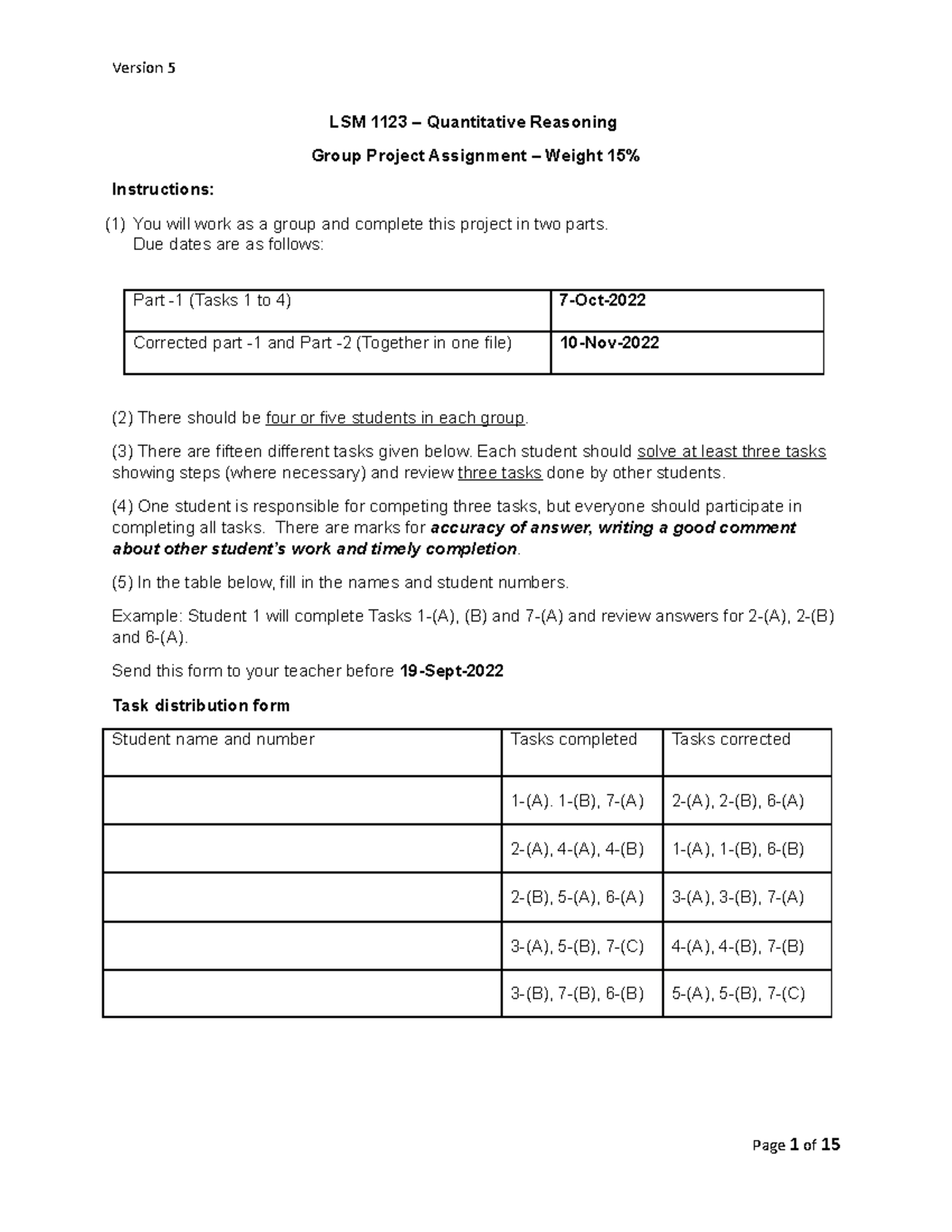 Project Document - version 5 - LSM 1123 – Quantitative Reasoning Group ...