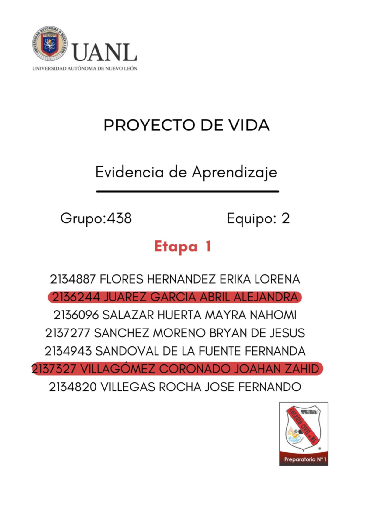 Equipo 2 EV E1 Pro Vi - si :D - Proyecto de vida - Studocu