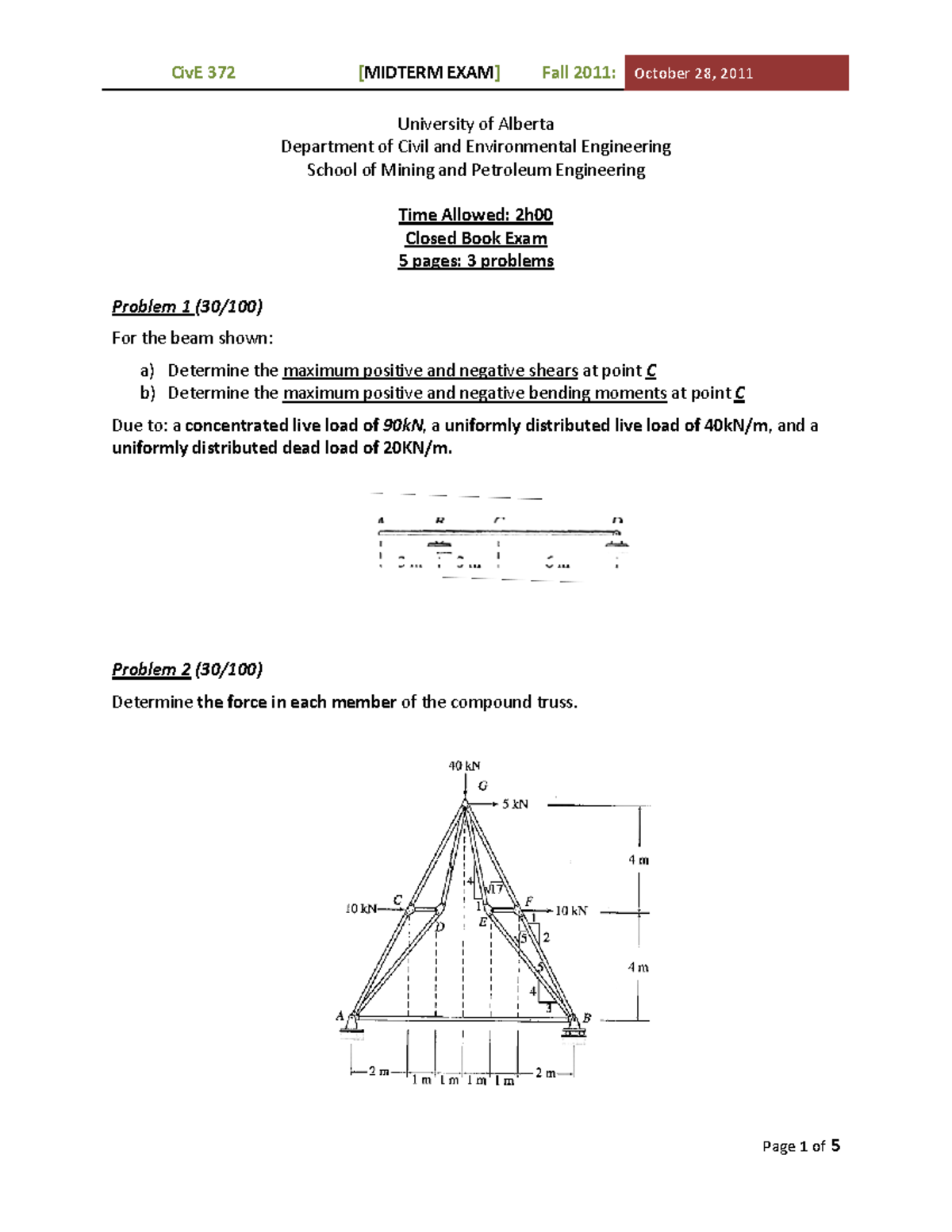 Exam 28 October 2011 Questions And Answers Warning Decodescan Unexpected Mcu Data Current