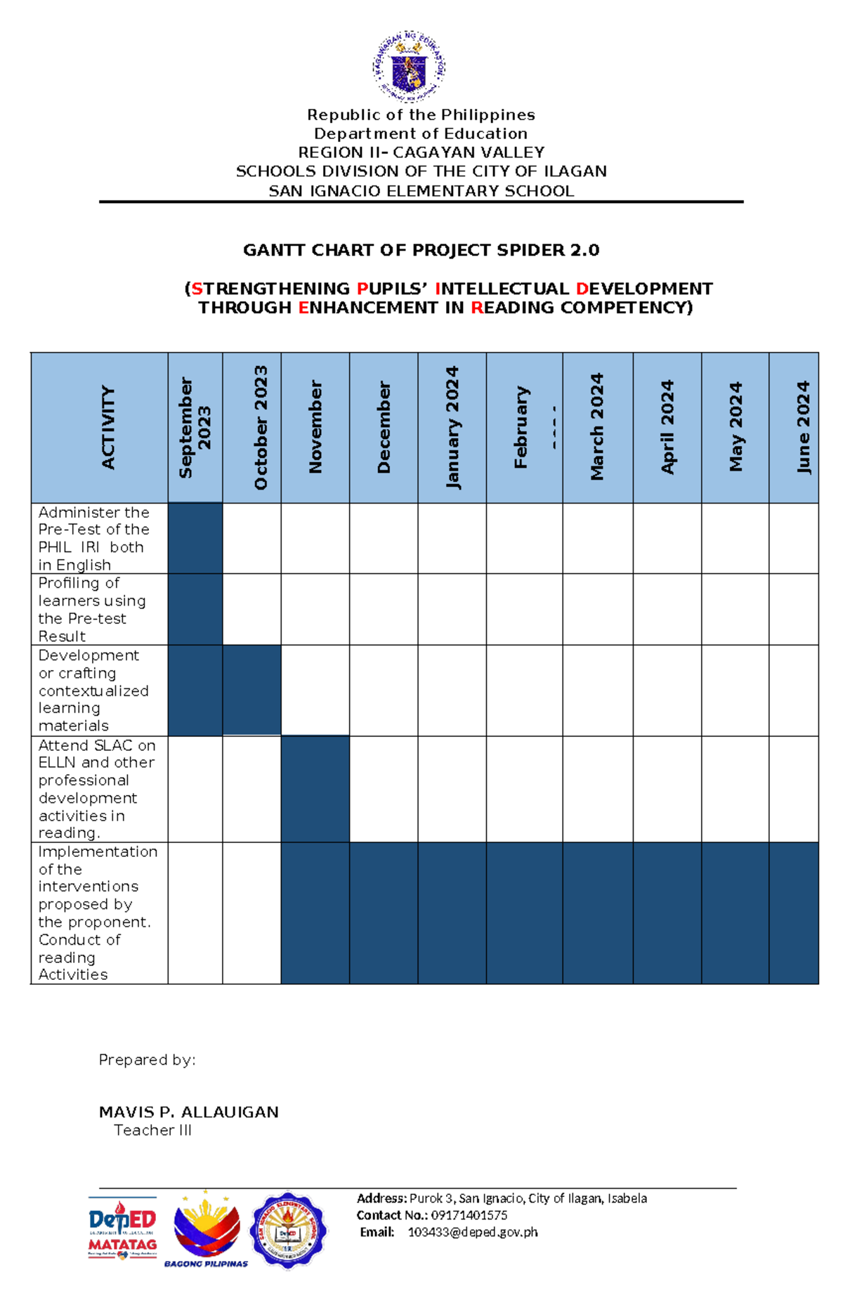 Sample-Gantt-Chart - none - Republic of the Philippines Department of ...
