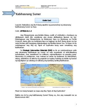 Kaisipang Asyano SIM - sample - Email address: markfrancis@deped.gov ...