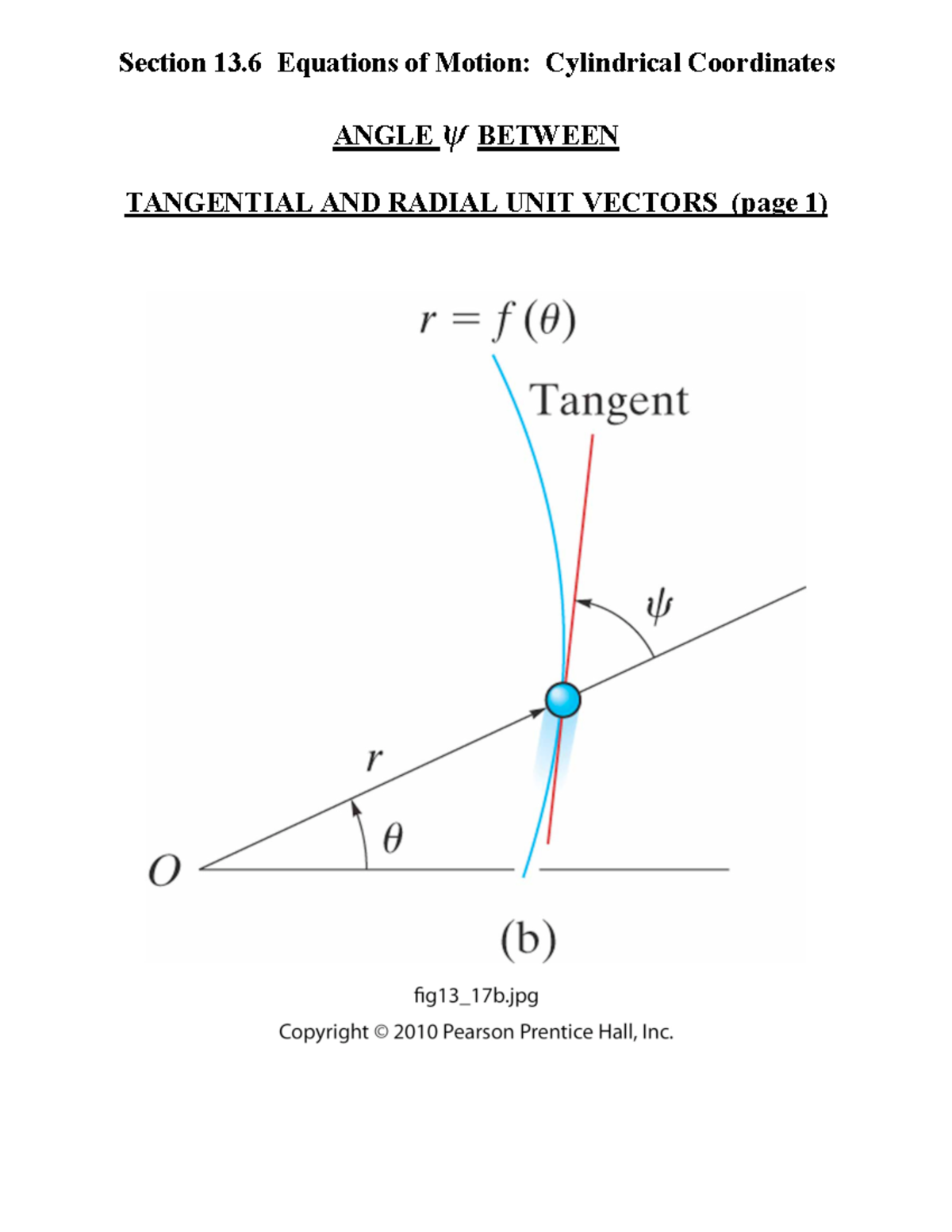 Week 10 lecture notes - Section 13 Equations of Motion: Cylindrical ...