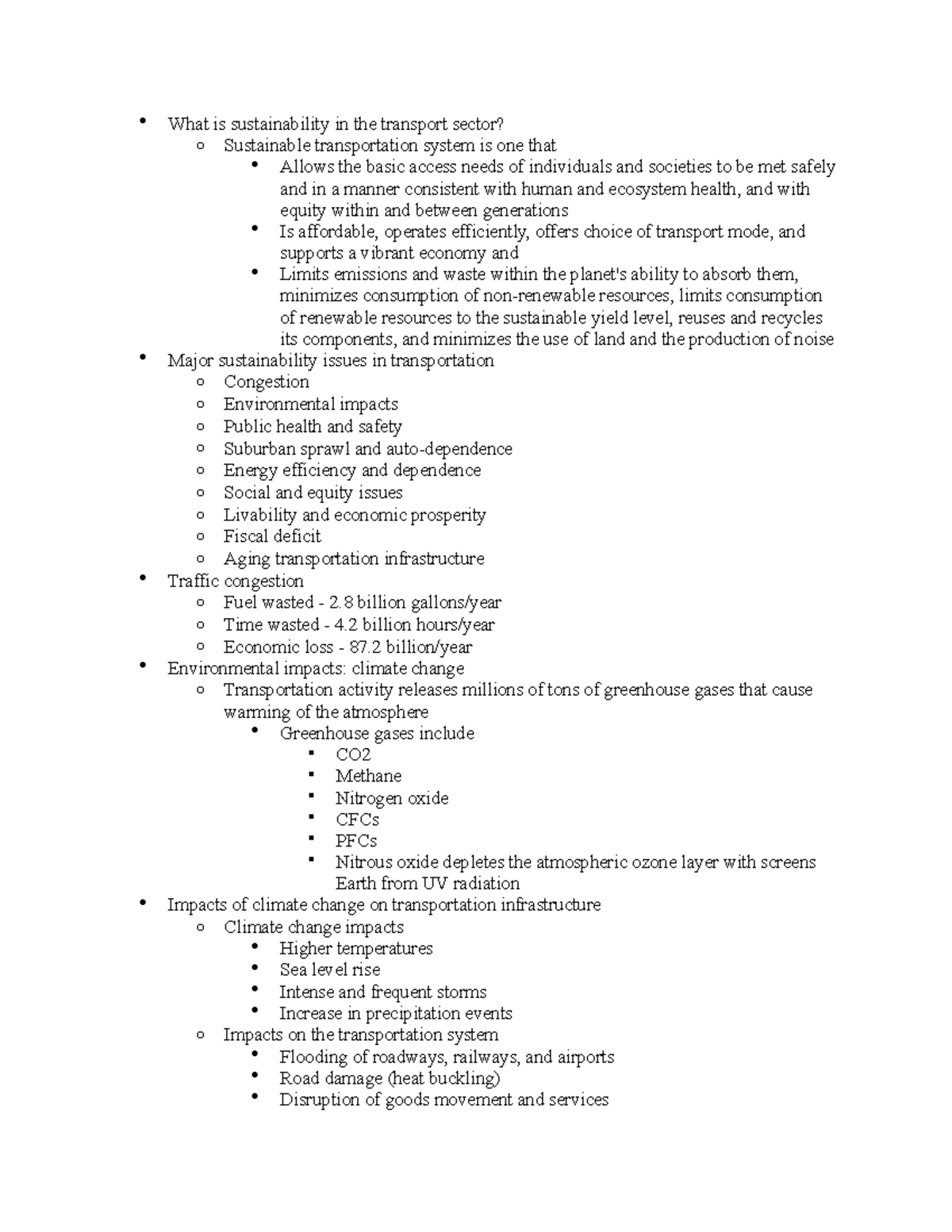 Contemporary Issues in Transportation Planning - What is sustainability ...