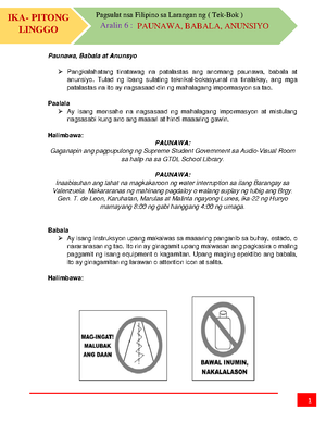 FIL Chapter 3-5 - KABANATA III METODOLOHIYA NG PANANALIKSIK Ang ...