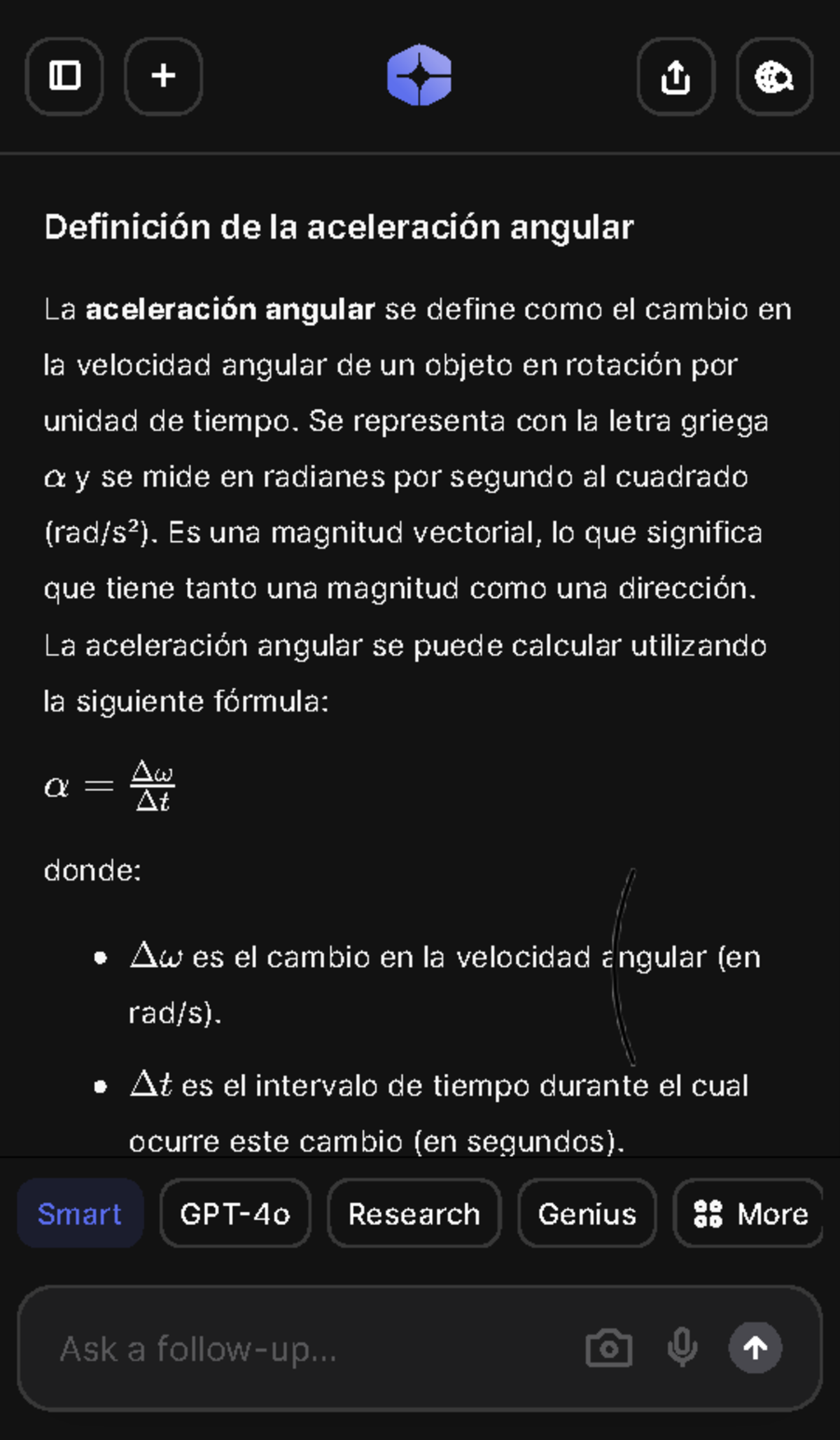 Qué es aceleración angular en física y de un ejem… - Definición de la aceleración angular La ...
