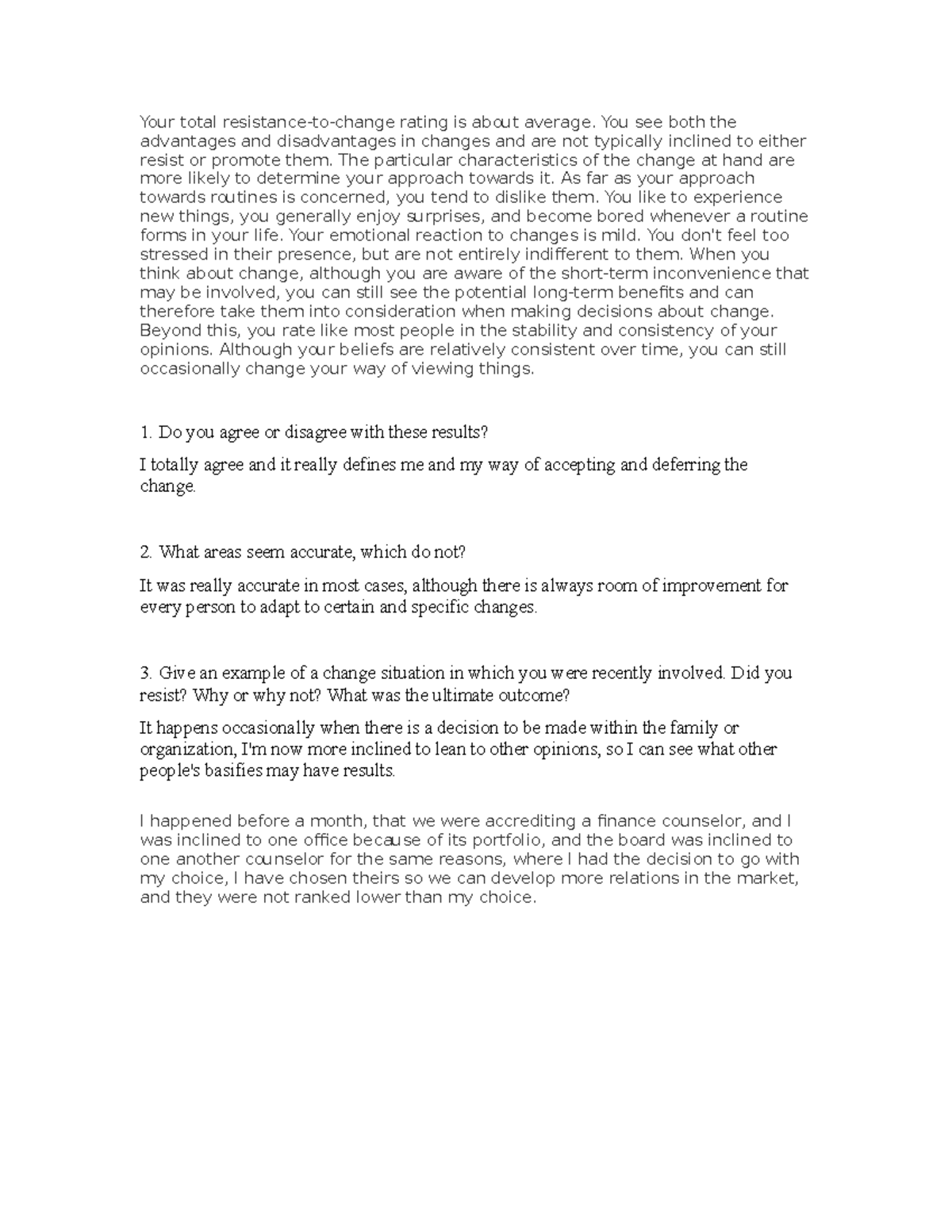 Unit 8 - Portfolio Assignment - BUS5113 - Organizational Behaviour ...