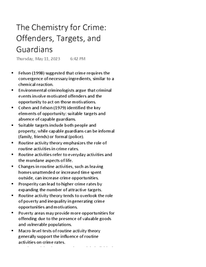 Situational Crime Prevention - Routine activity theory and ...