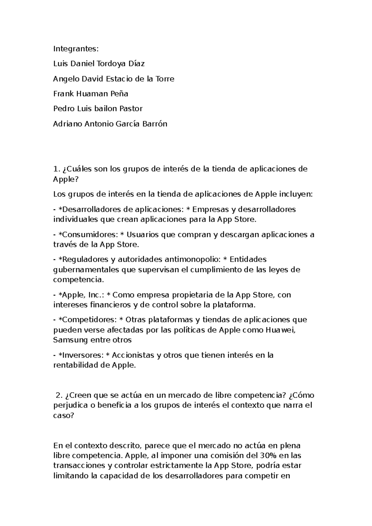 TA 1 exposición - Integrantes: Luis Daniel Tordoya Díaz Angelo David ...