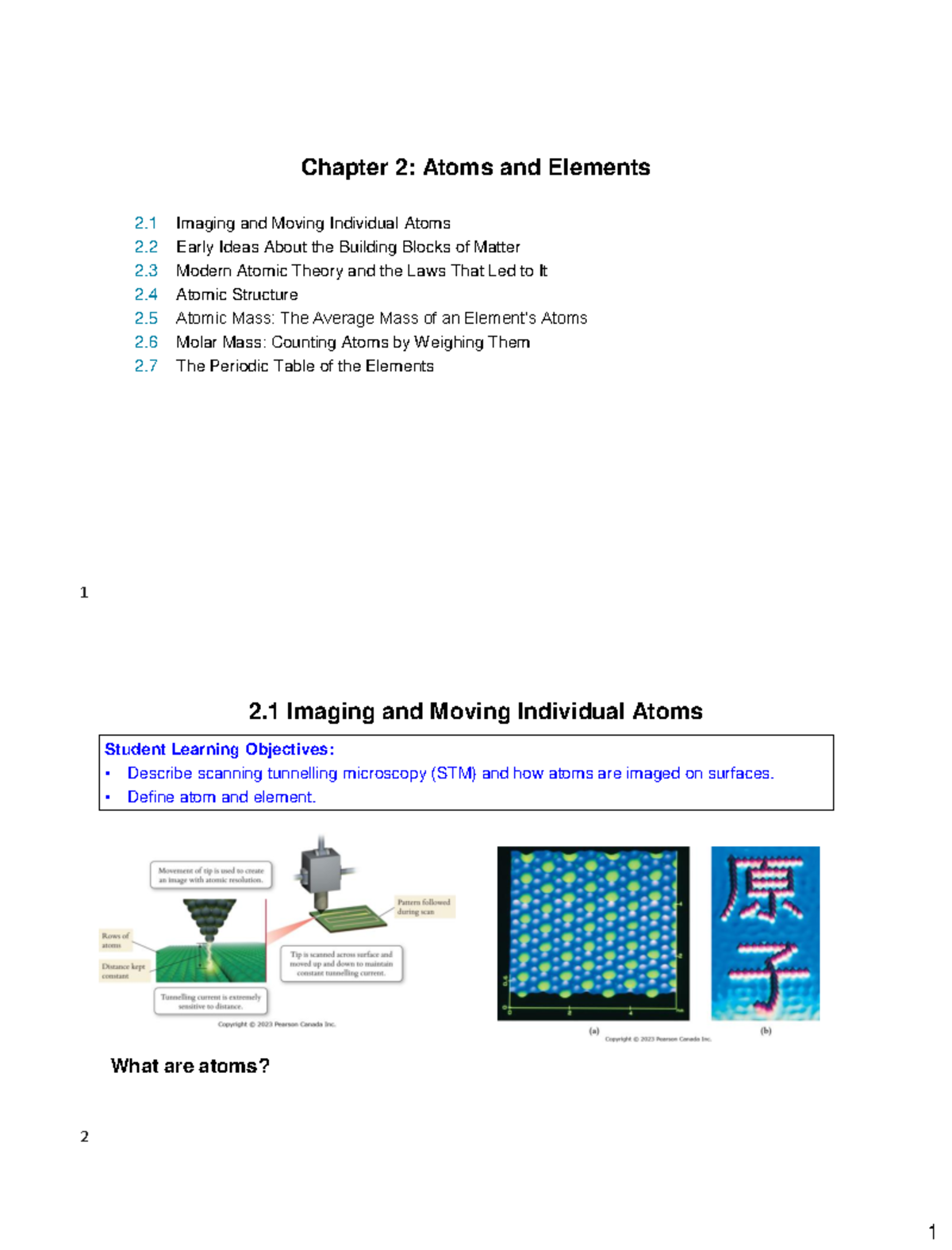 SC102-Fall-2023-2-Chapter 2-Atoms and Elements - Lecture Slides - Chapter 2: Atoms and Elements ...