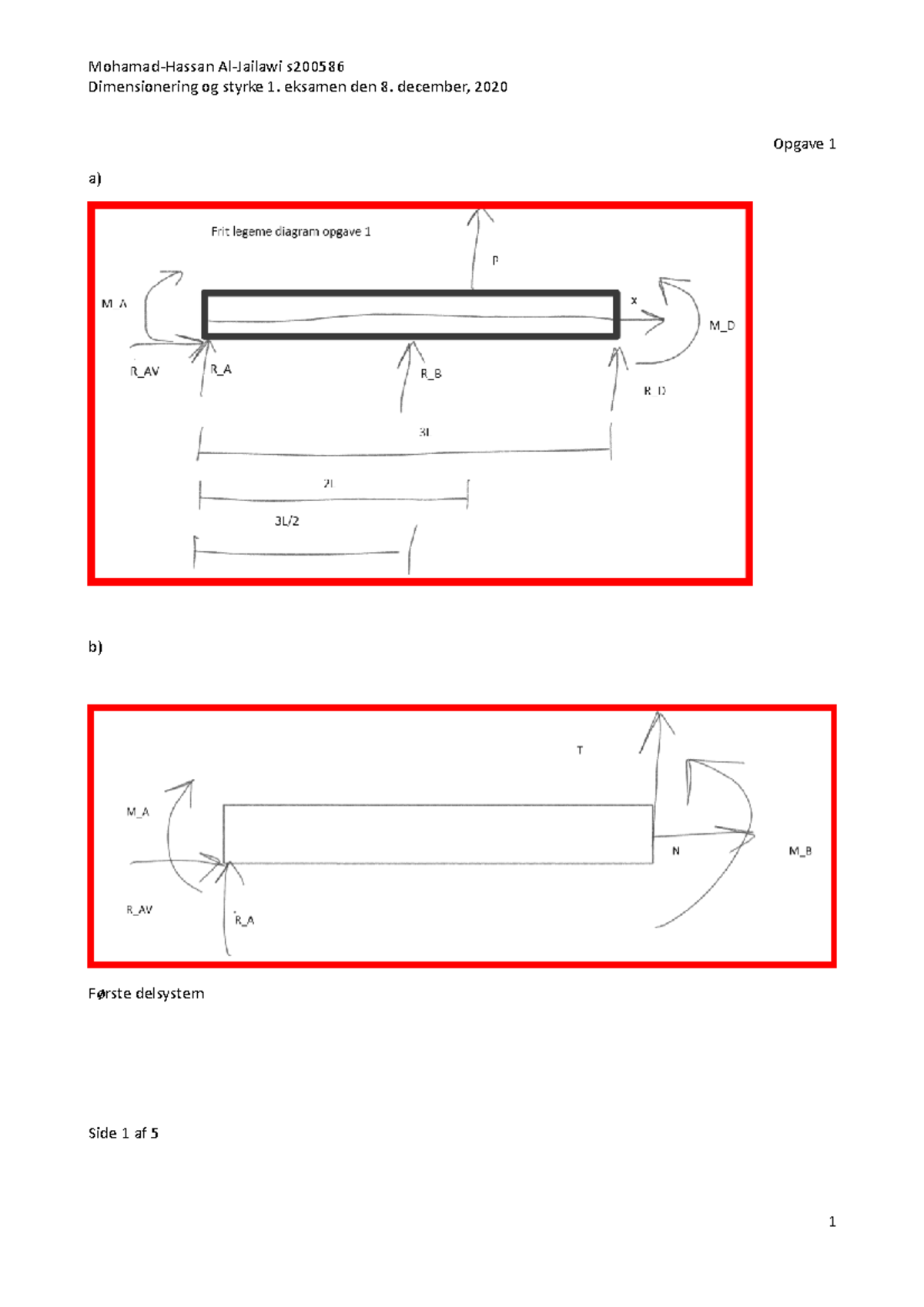Eksamen dimensionering og styrkelære 1, bestået - Dimensionering og ...