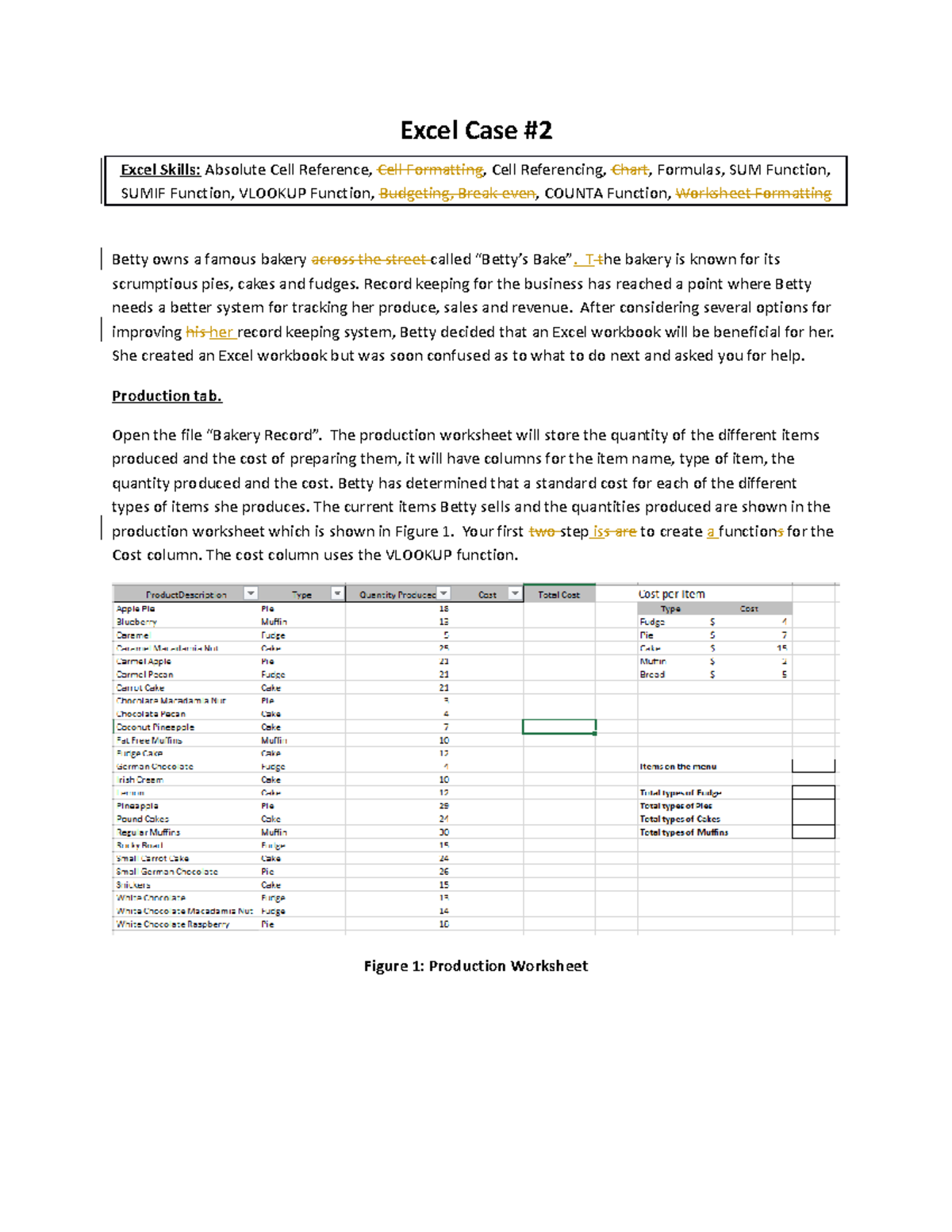 Excel Case 2with Mc K comments-1 - Excel Case Excel Skills: Absolute ...