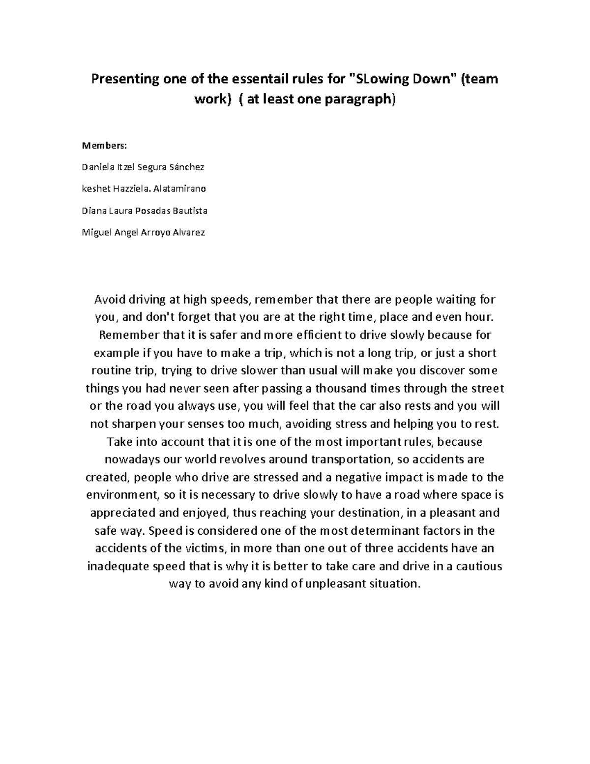 Presenting one of the essentail rules for - Alatamirano Diana Laura ...