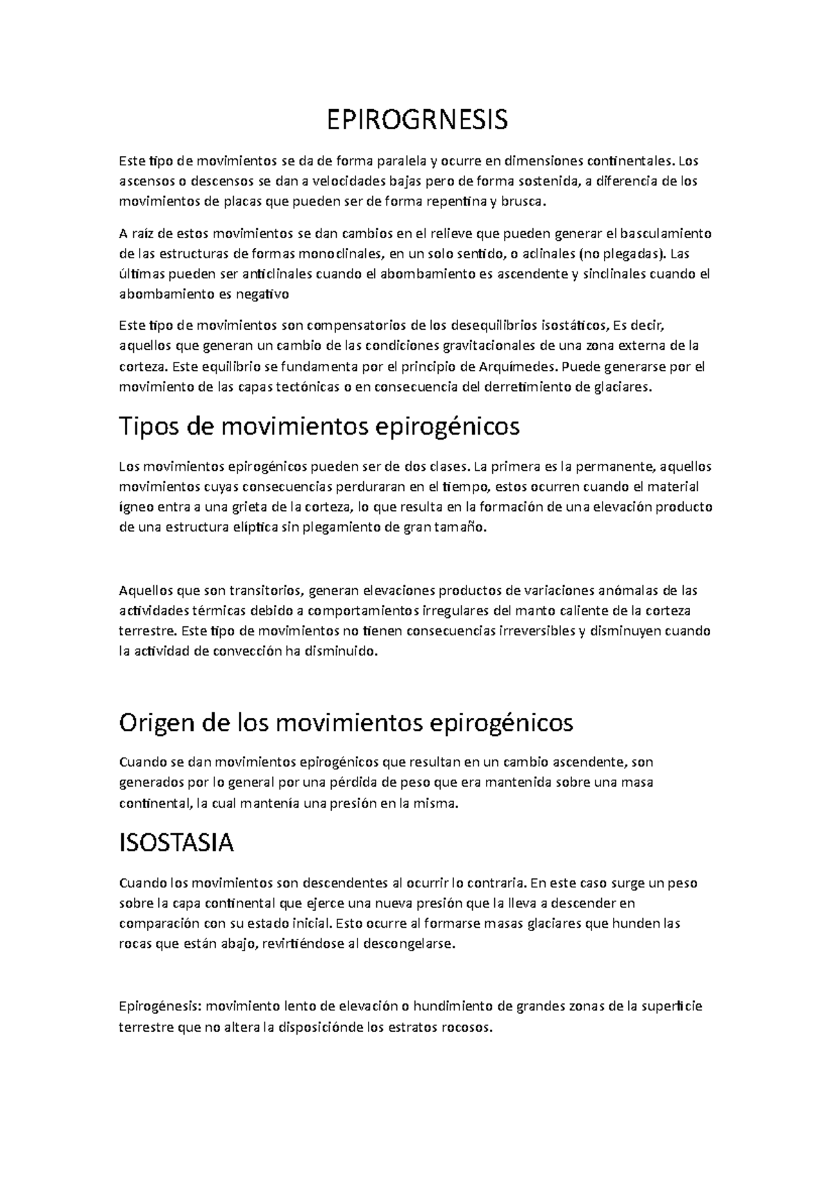 Epirogenesis ejemplos didacticos - EPIROGRNESIS Este tipo de ...