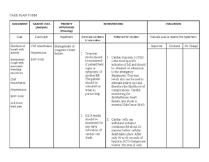 Cellulitis POC - CARE PLAN FORM ASSESSMENT ANALYZE CUES (Analysis ...