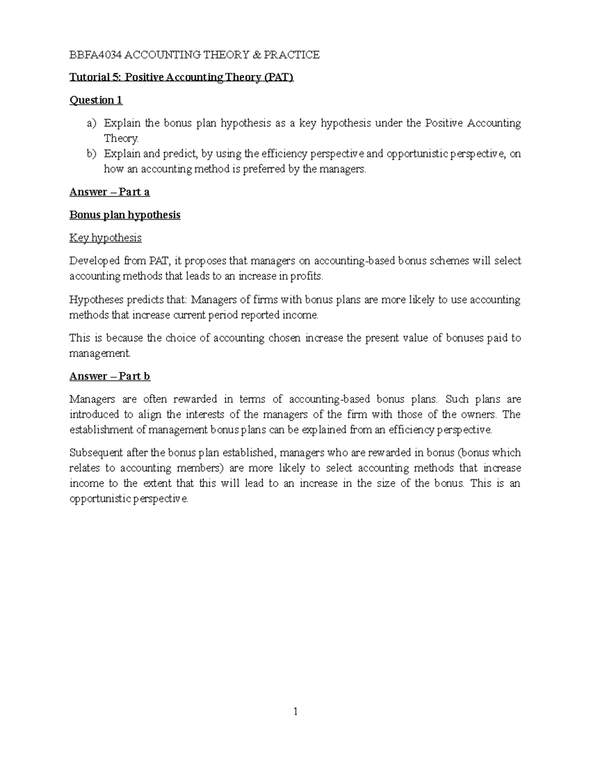 ATP Tutorial 5 Answer - Apa jaychou - BBFA4034 ACCOUNTING THEORY ...