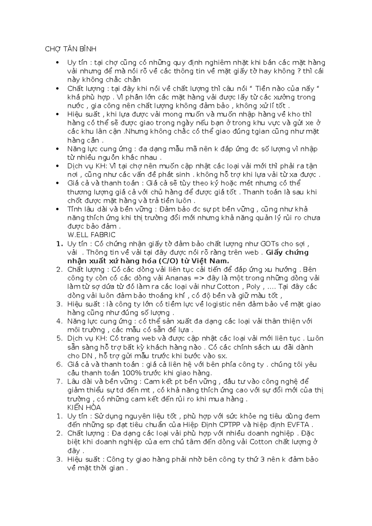 CHỢ TÂN BÌNH - khhhh - CHỢ TÂN BÌNH Uy tín : tại chợ cũng có những quy ...