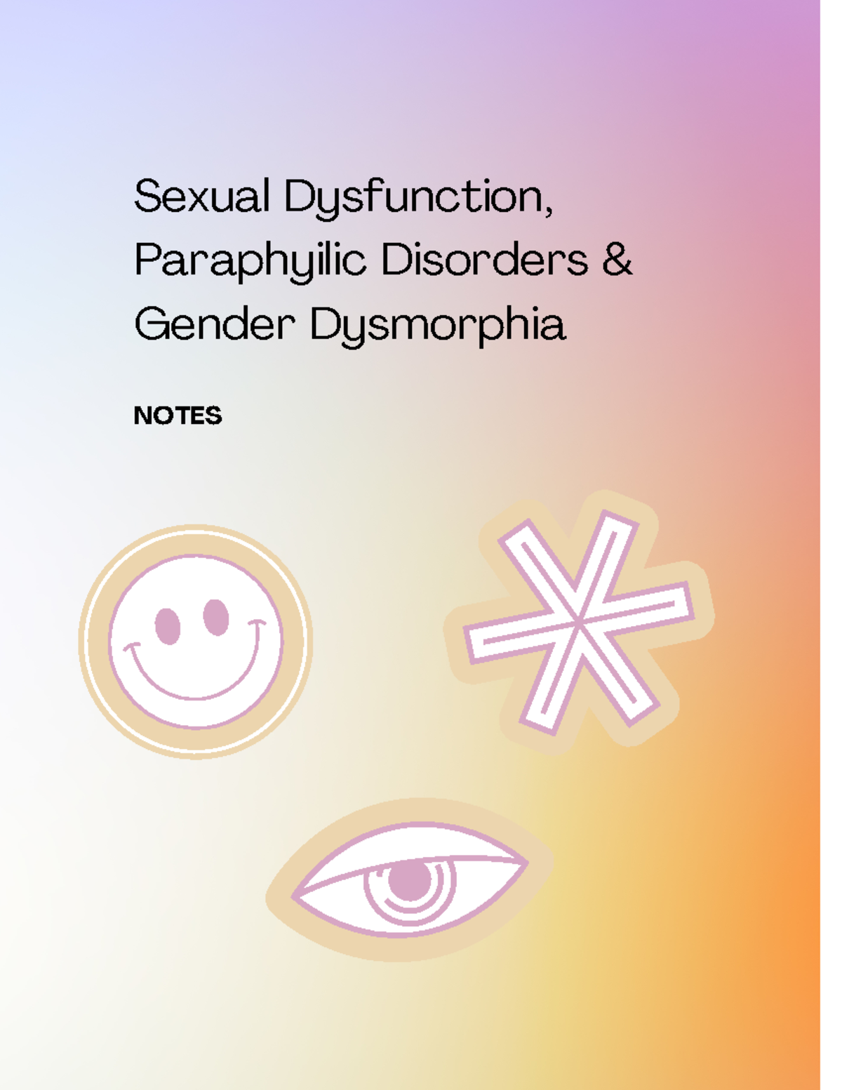 Sexual Dysfunction, Paraphyilic Disorders & Gender Dysmorphia - Se=9al ...