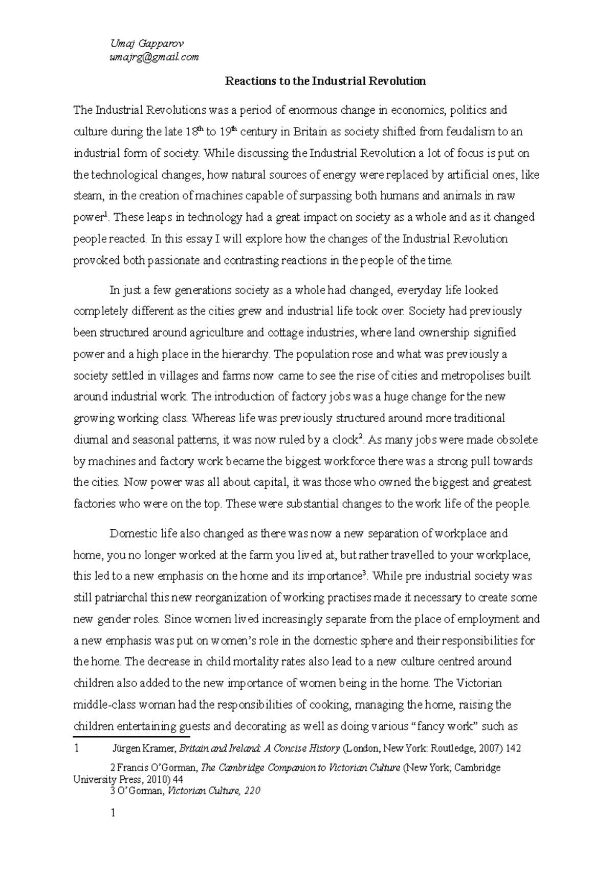 Essay on the Industrial Revolution - ENG1505 - UiO - Studocu