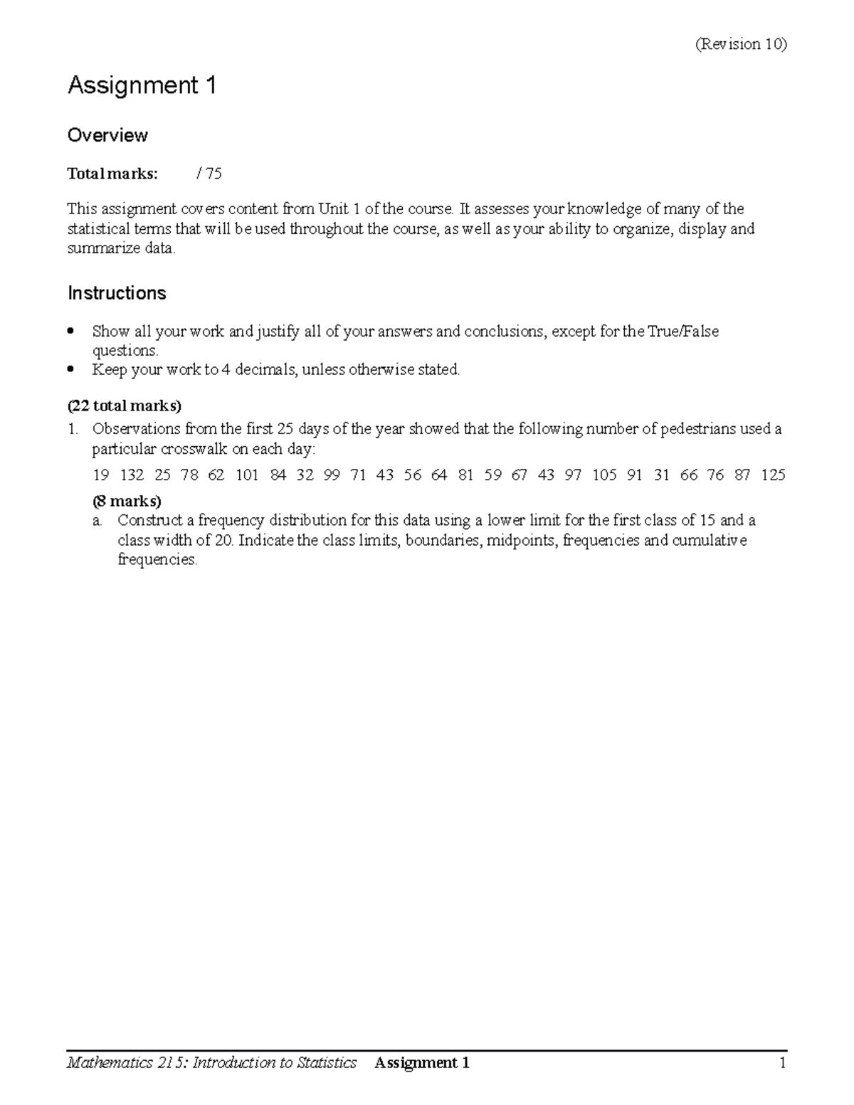 Assignment number one - CSCA48 - U of T - Studocu