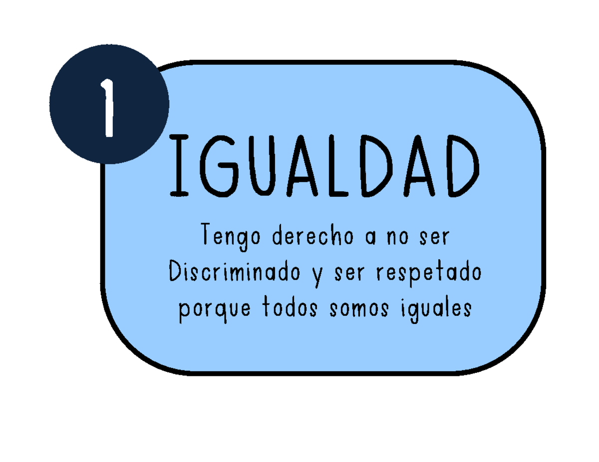 Derechosss 52 - IGUALDAD Tengo derecho a no ser Discriminado y ser ...