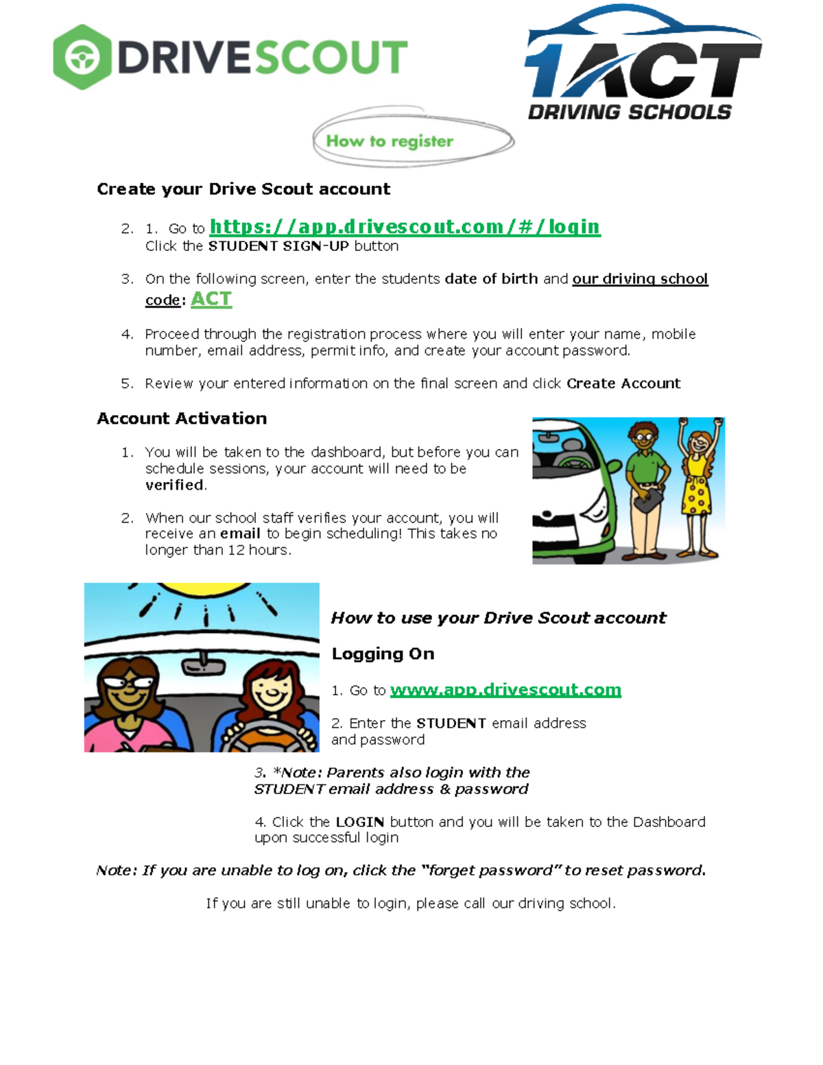 How To Schedule Driving Lessons 3 - Create your Drive Scout account 2 ...