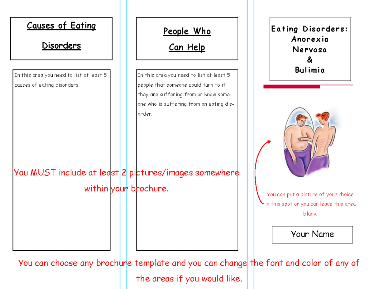 Eating Disorders Brochure - E a t i n g D i s o r d e r s : A n o r e x ...