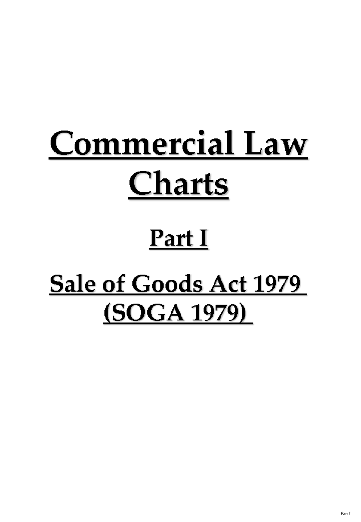 Commercial Law (charts) SOGA + International Sales + Agency - Printed ...
