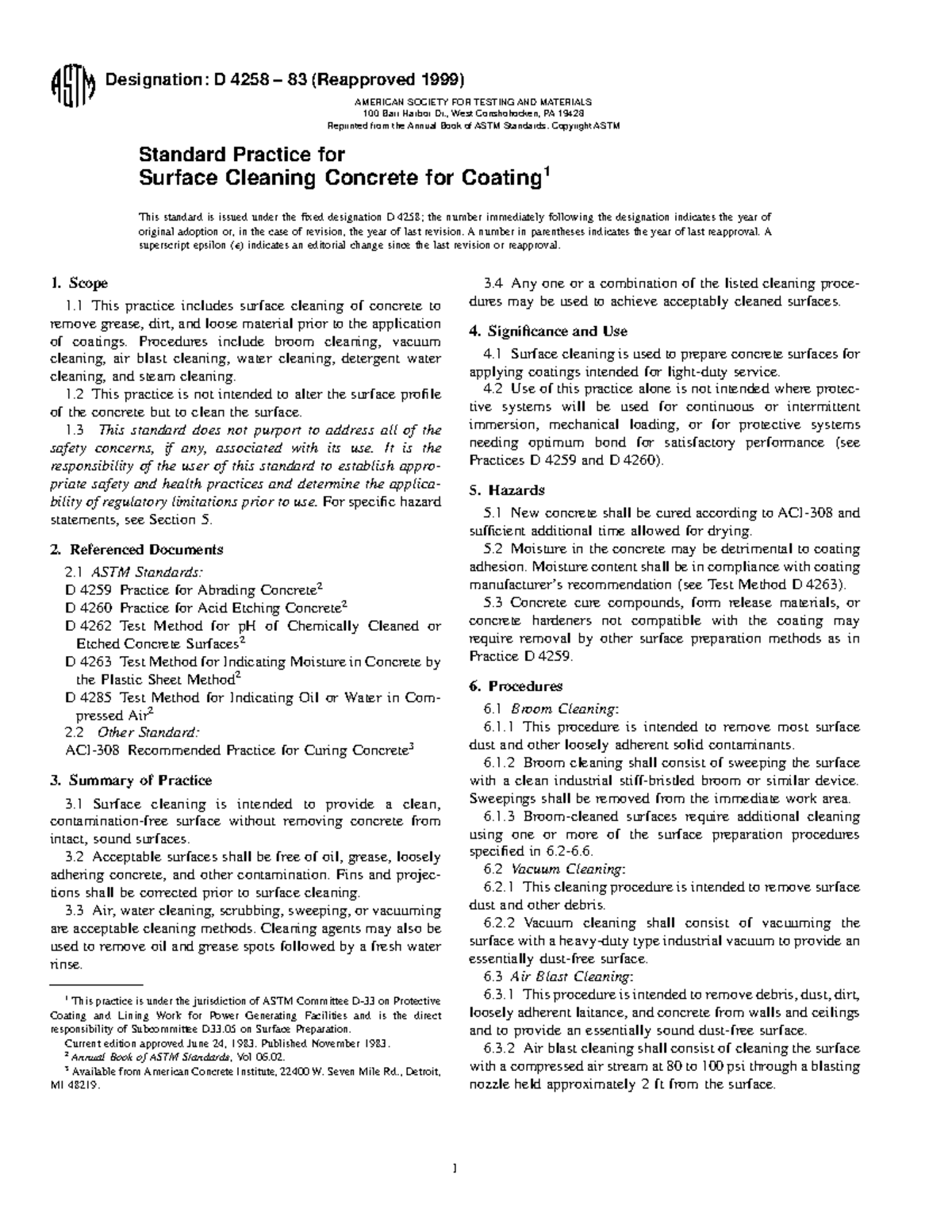 ASTM D4258 83 pdf - Australian Standards - Designation: D 4258 – 83 ...