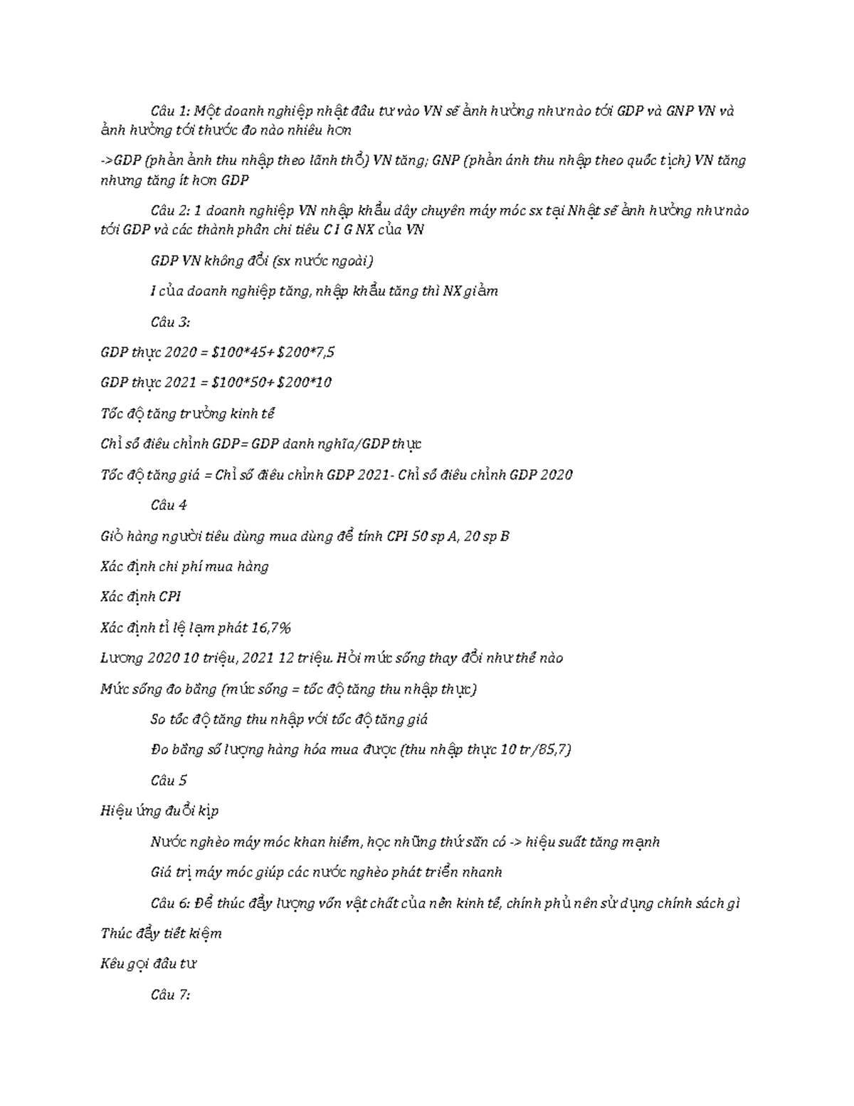 KTVM chữa bài ktra giữa kì lần 1 - Câu 1: M t doanh nghi p nh t đâầu tộ ệ ậ ư vào VN sẽẽ ảnh h ...