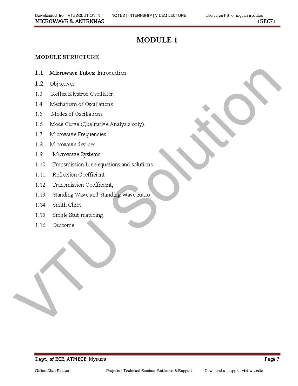 Ma notes - MICROWAVE & ANTENNAS 15EC Dept., of ECE, ATMECE, Mysuru Page ...