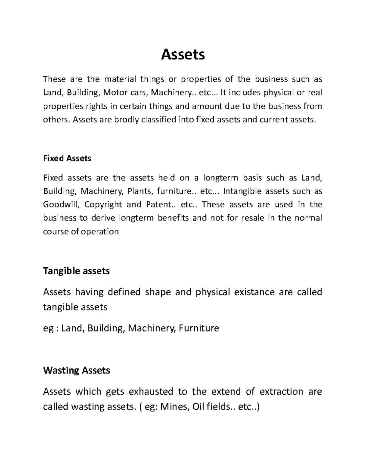 Assets-WPS Office - Explanation of Assets - Assets These are the ...