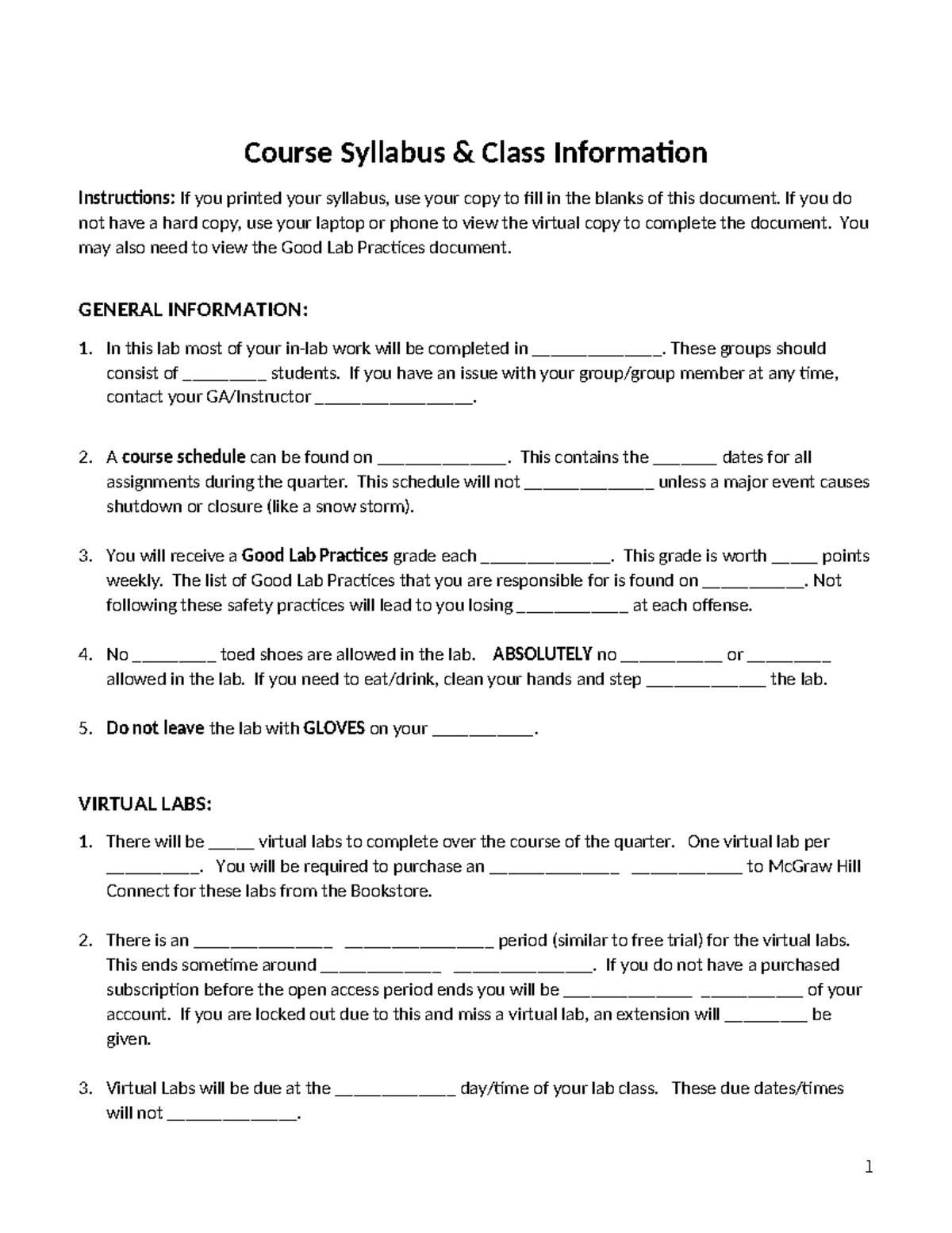 Backg Lab Assign Instrumentation - Course Syllabus & Class Information ...