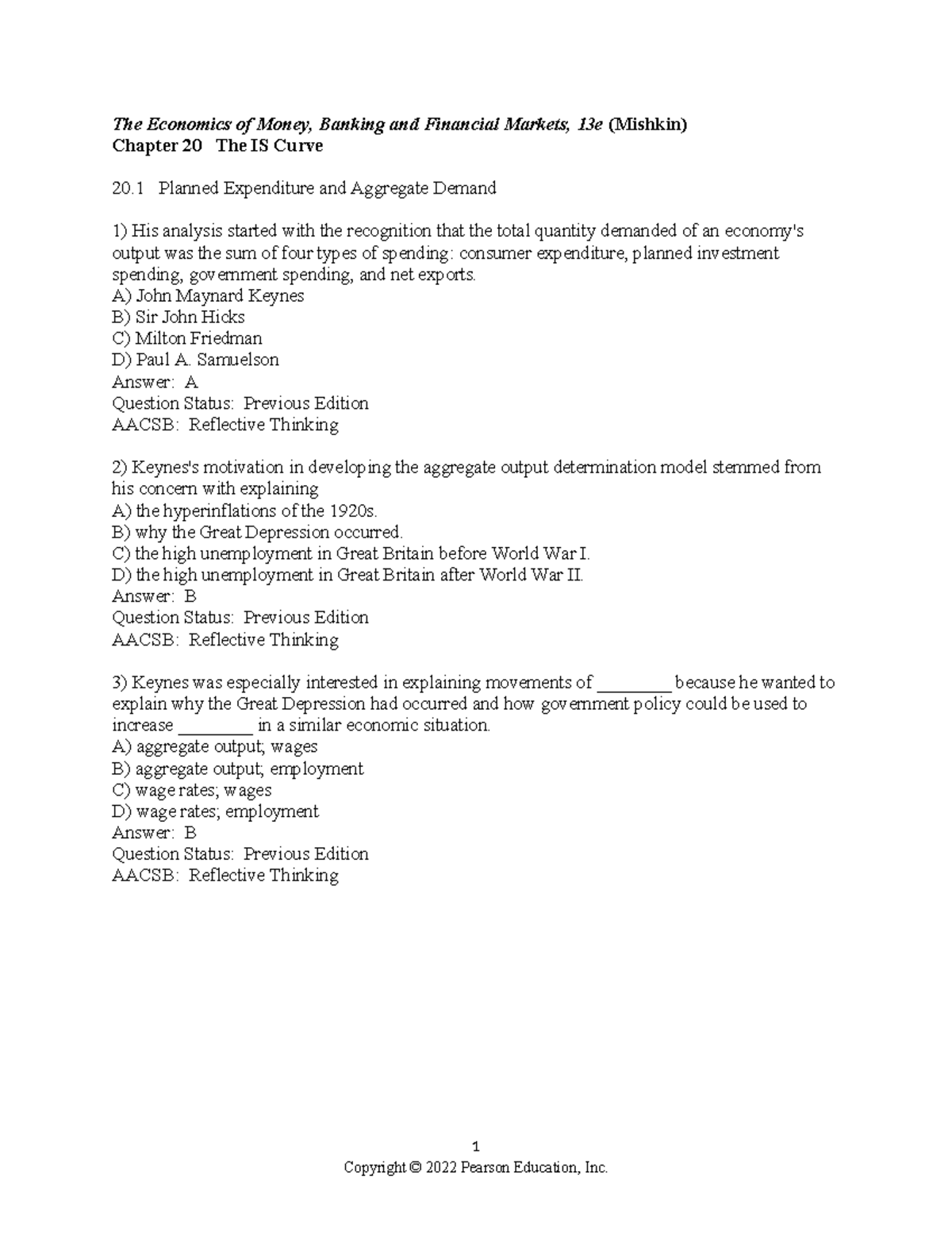 Chapter 20 - The Economics of Money, Banking and Financial Markets_13E ...