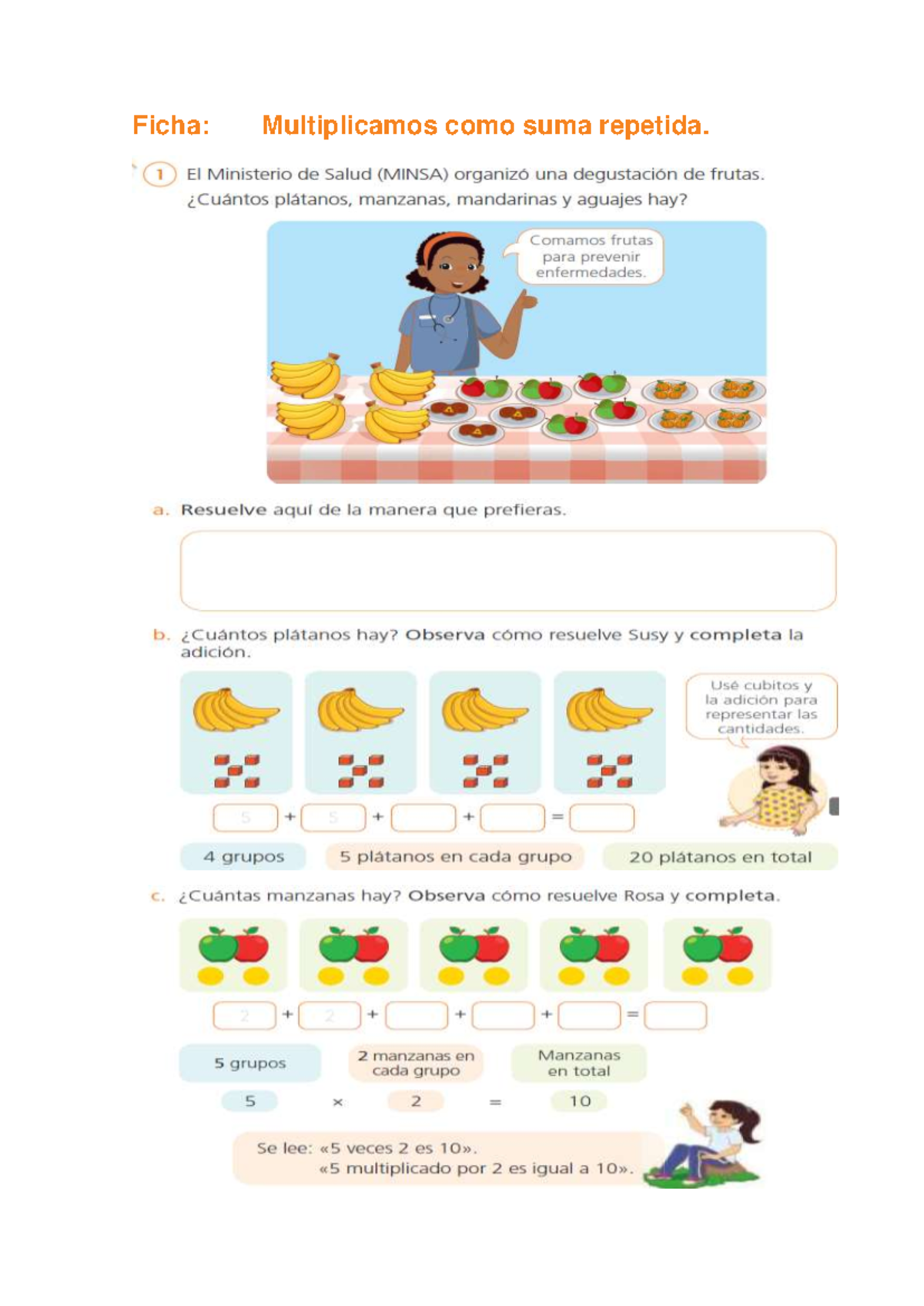 Ficha -Multiplicamos como suma repetida - Psicologia social comunitaria ...