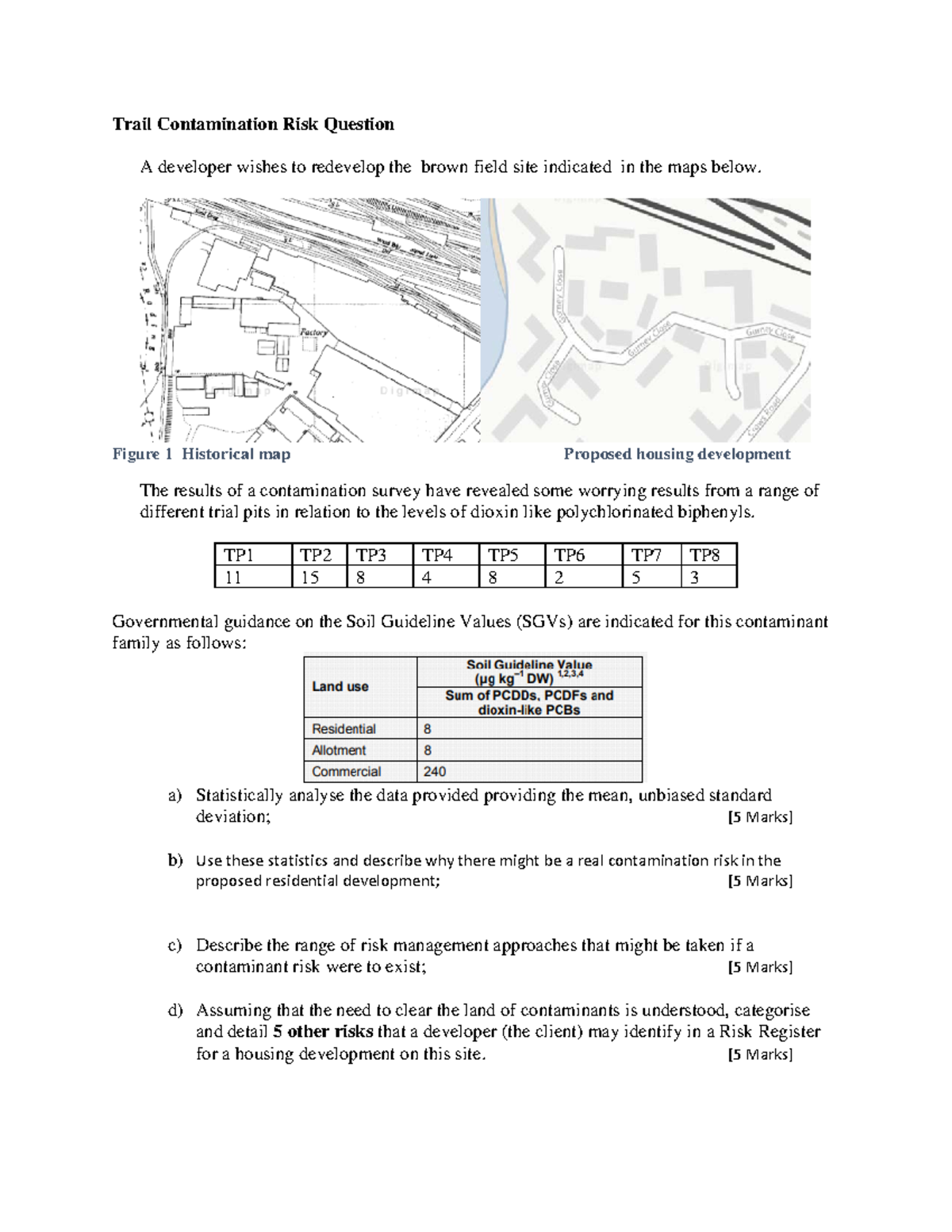 Contaminated Land Example Question - Trail Contamination Risk Question ...