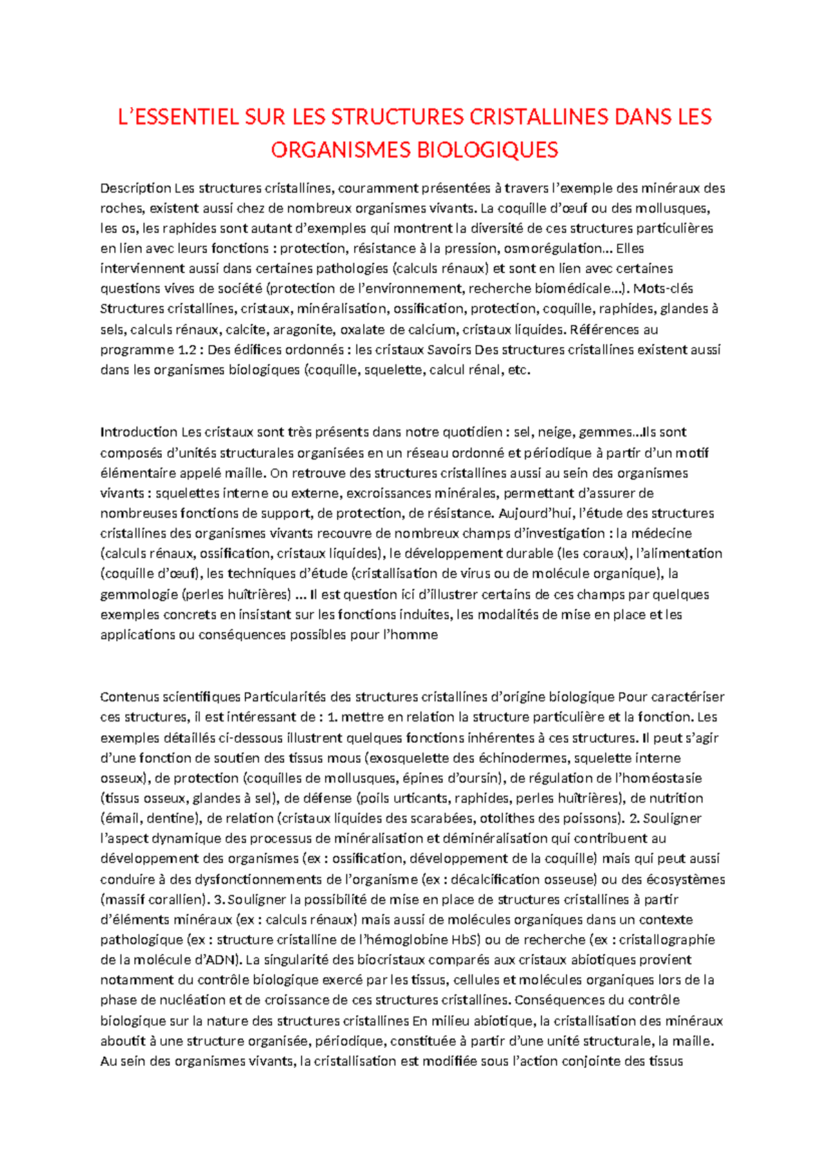 Description Les structures cristallines - L’ESSENTIEL SUR LES STRUCTURES CRISTALLINES DANS LES ...