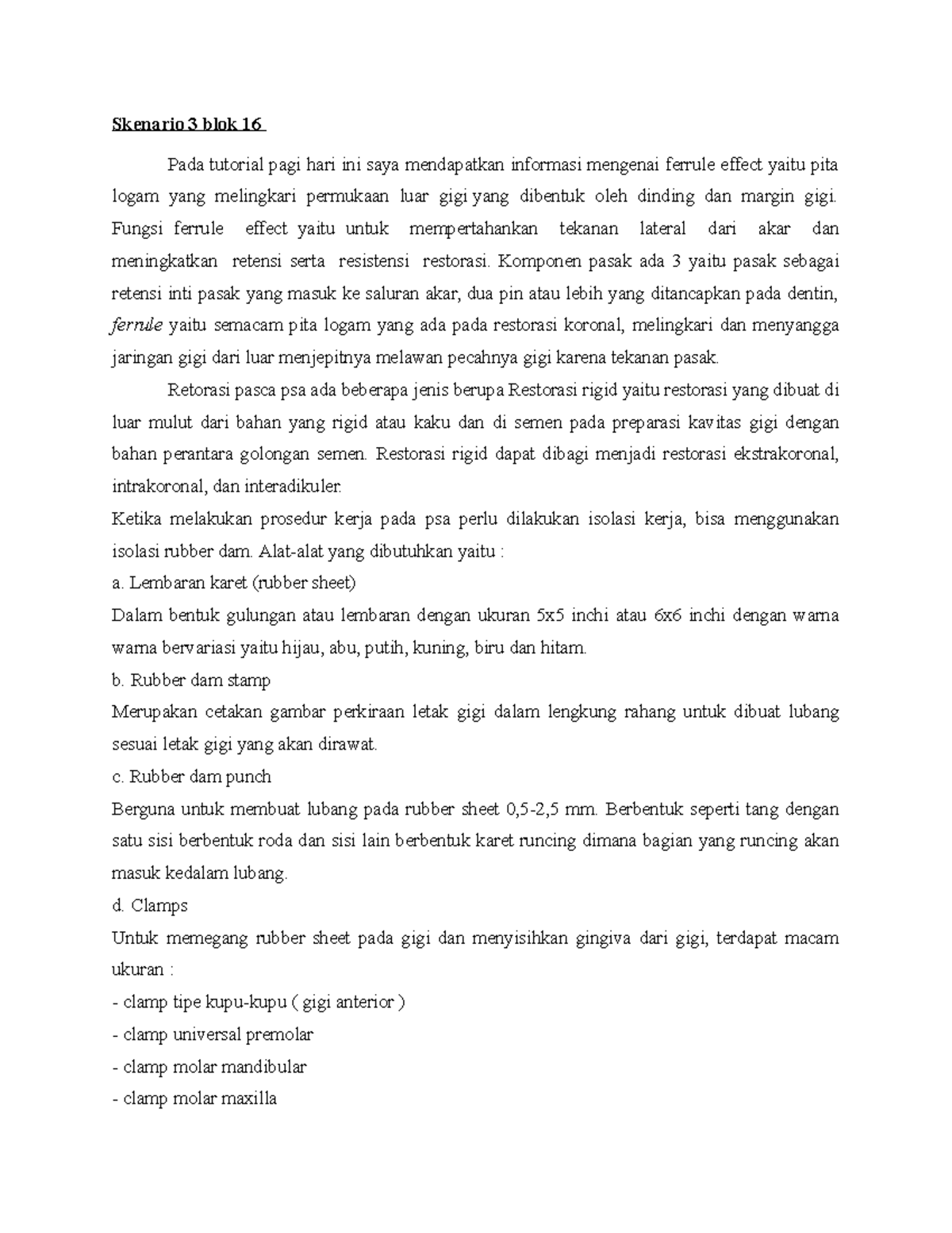 Resume Skenario 3 blok 16 - Skenario 3 blok 16 Pada tutorial pagi hari ini saya mendapatkan ...